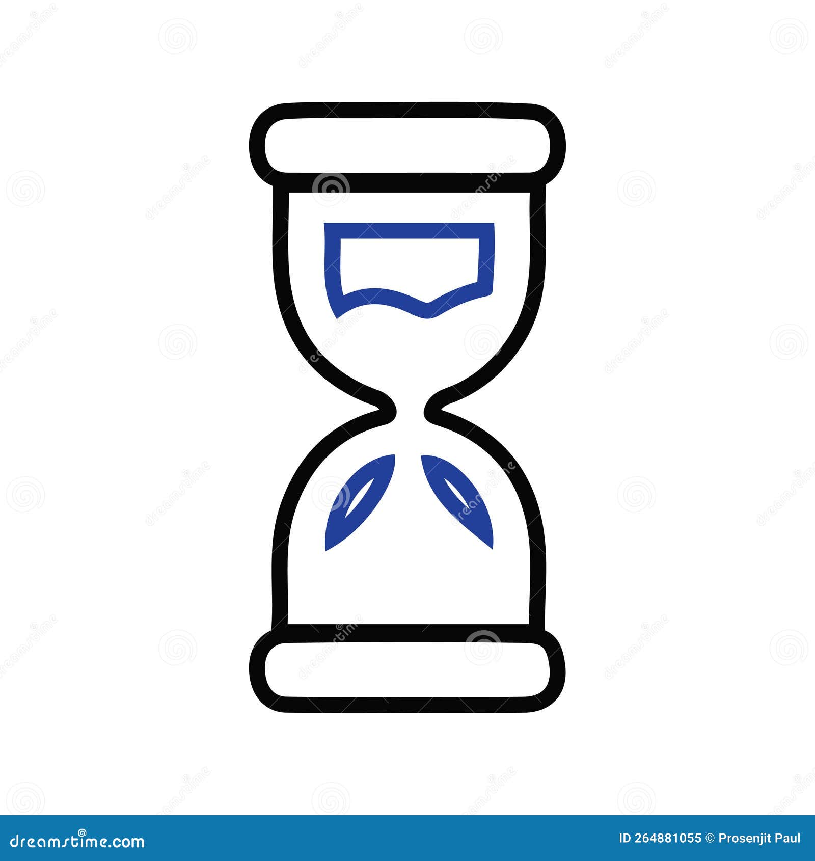 Waiting hourglass icon stock vector. Illustration of watch - 264881055
