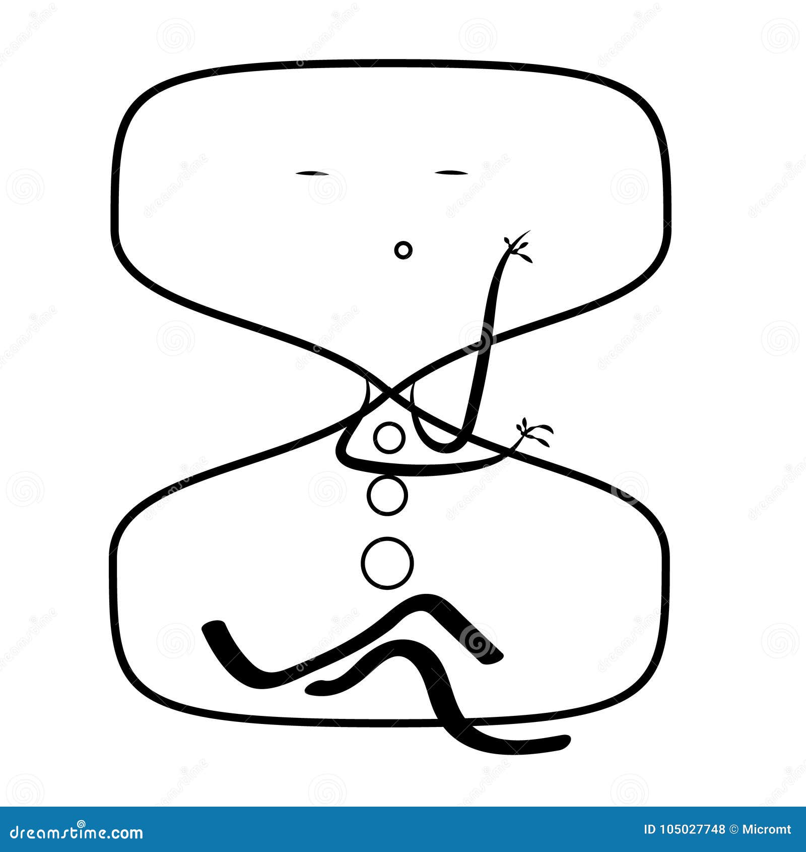 Waiting Icon, Animation Man Stock Vector - Illustration of isolated ...