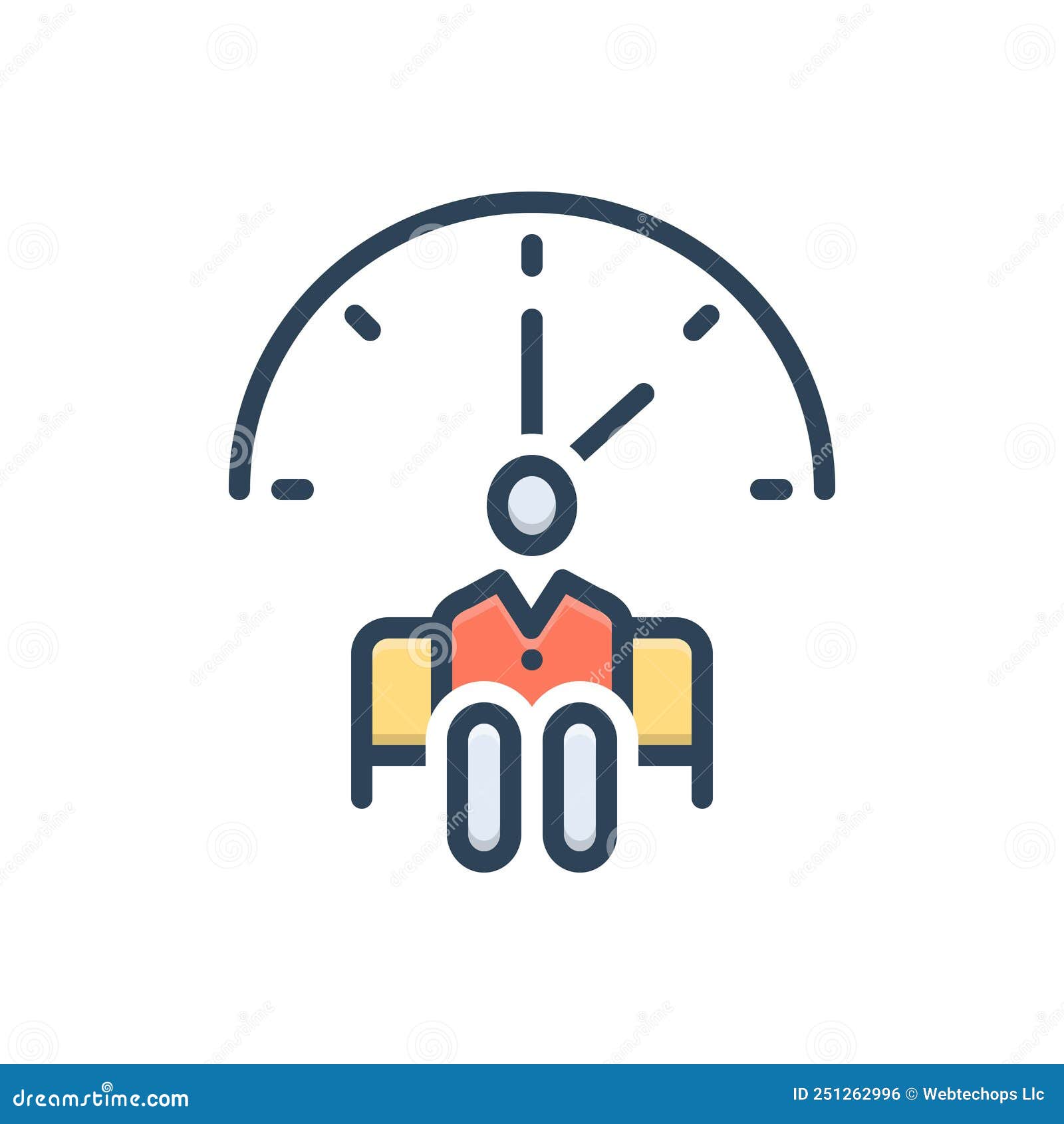Color Illustration Icon for Waiting, Expectation and Await Stock ...