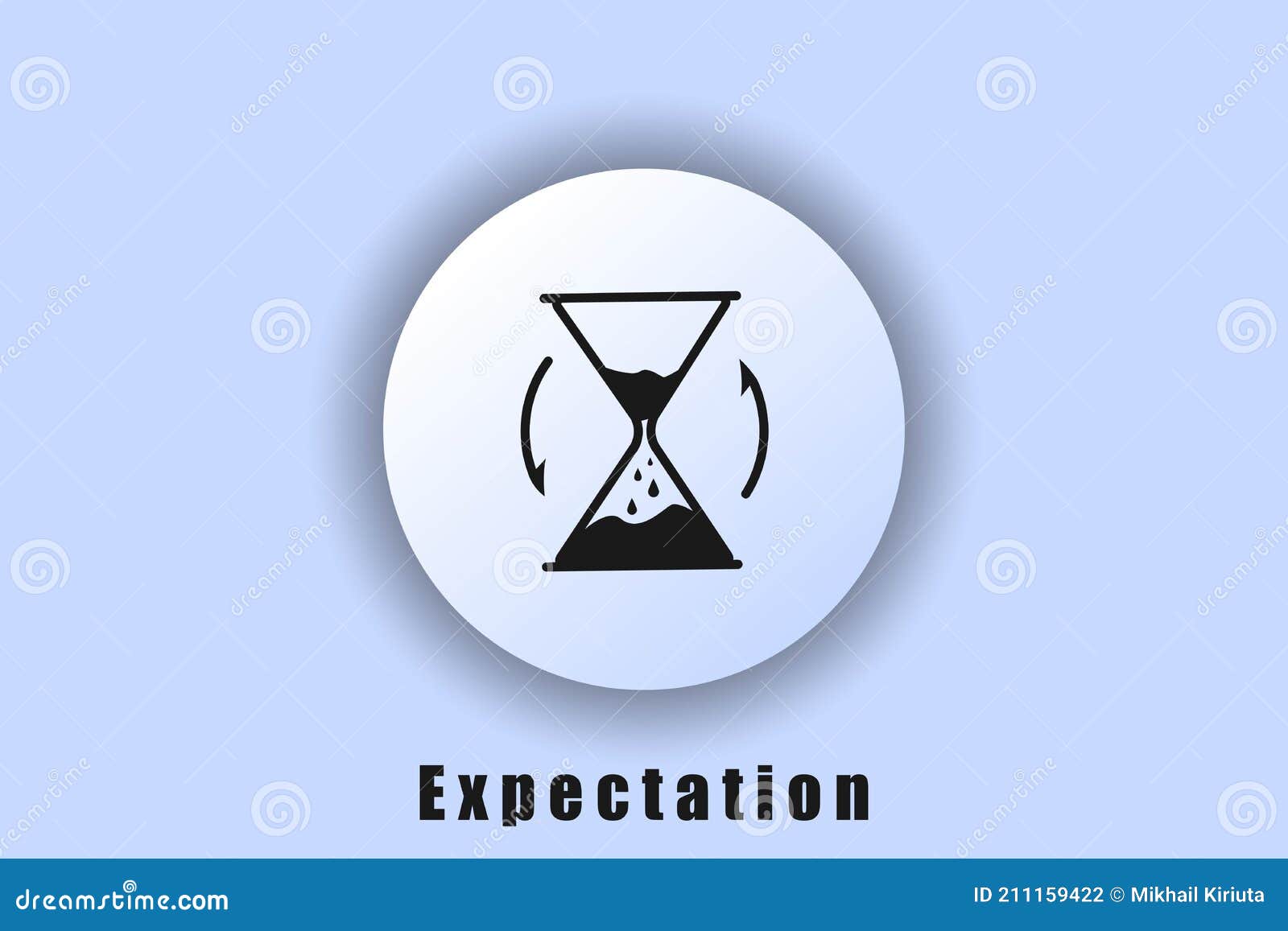 Waiting Icon, Hourglass, Waiting Time. User Interface Icon. White ...