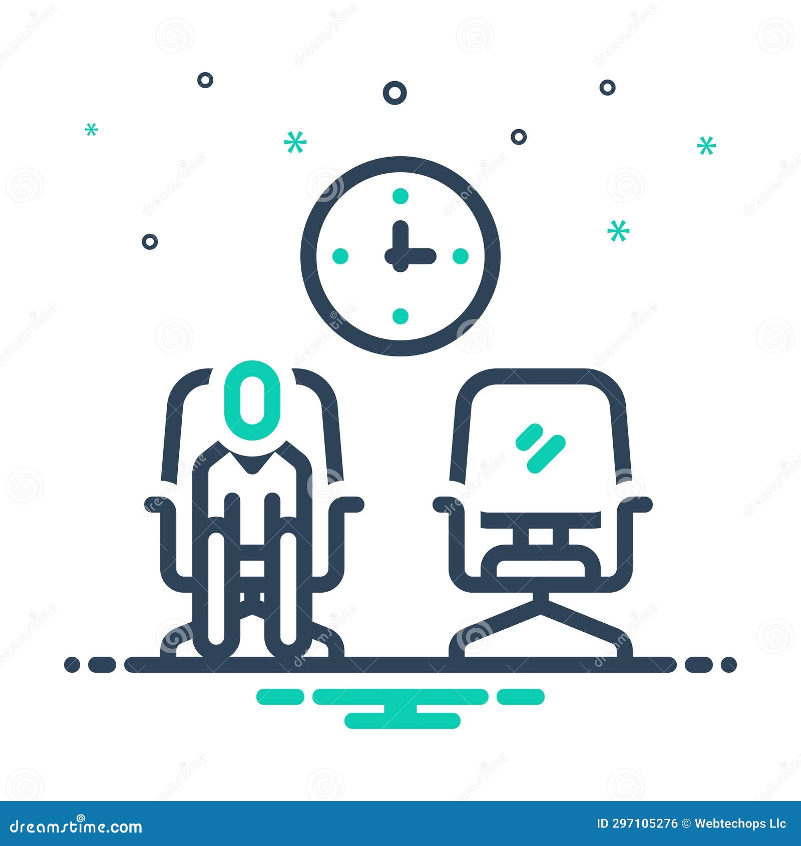 Mix Icon for Waiting, Sit and Office Stock Vector - Illustration of ...