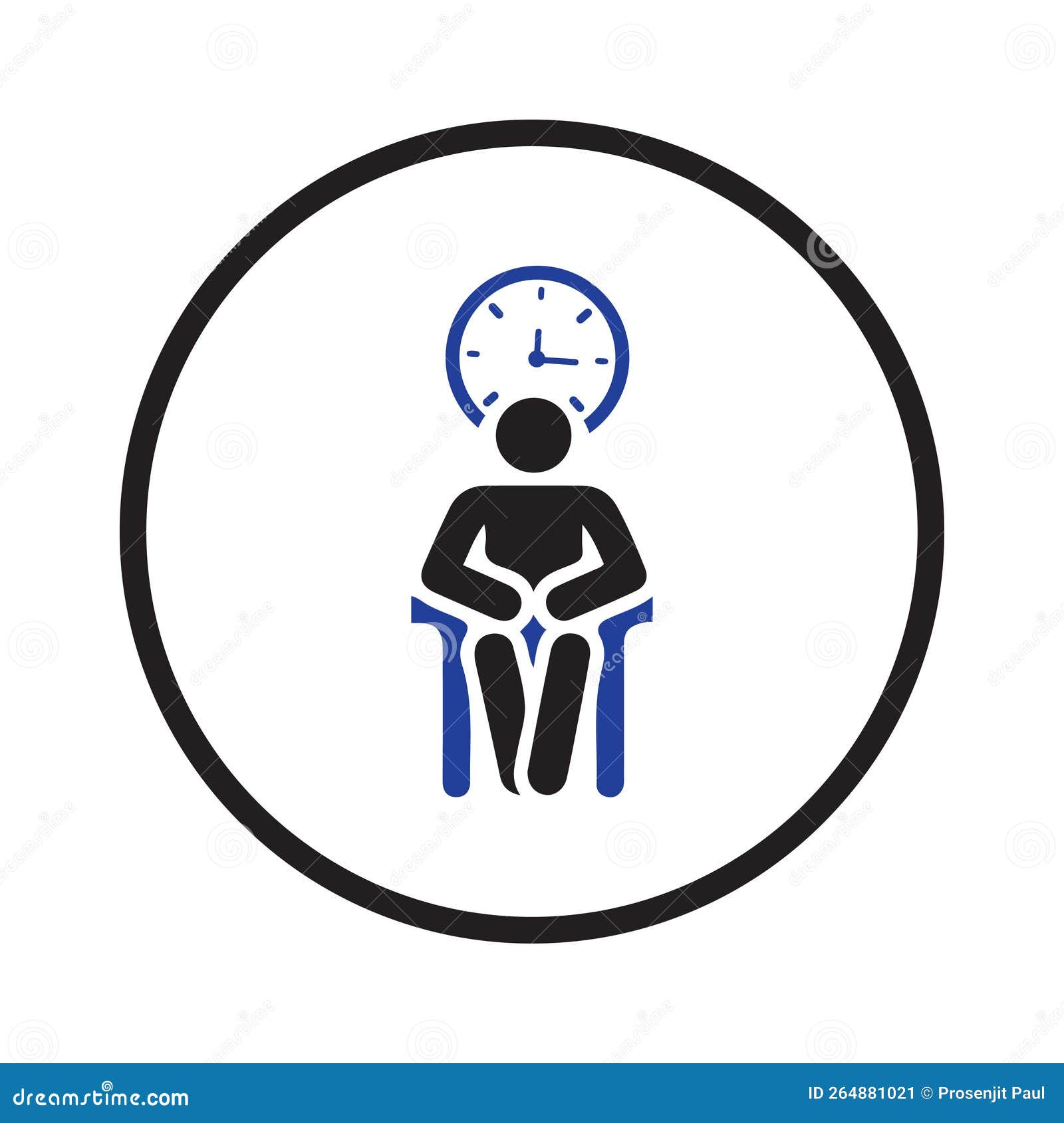 Waiting icon vector stock vector. Illustration of seat - 264881021