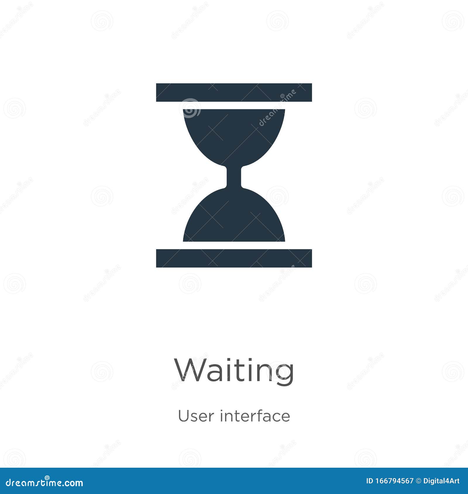 Waiting Icon Vector. Trendy Flat Waiting Icon from User Interface ...