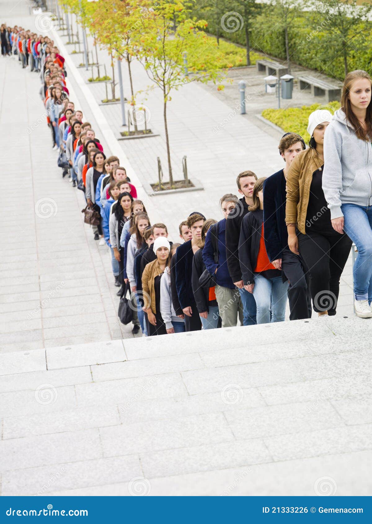 Waiting in Line stock photo. Image of focus, architecture - 21333226