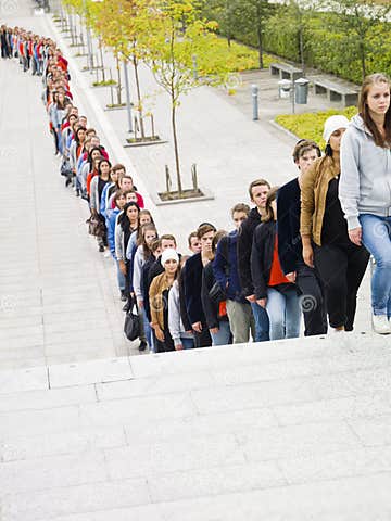 Waiting in Line stock photo. Image of focus, architecture - 21333226