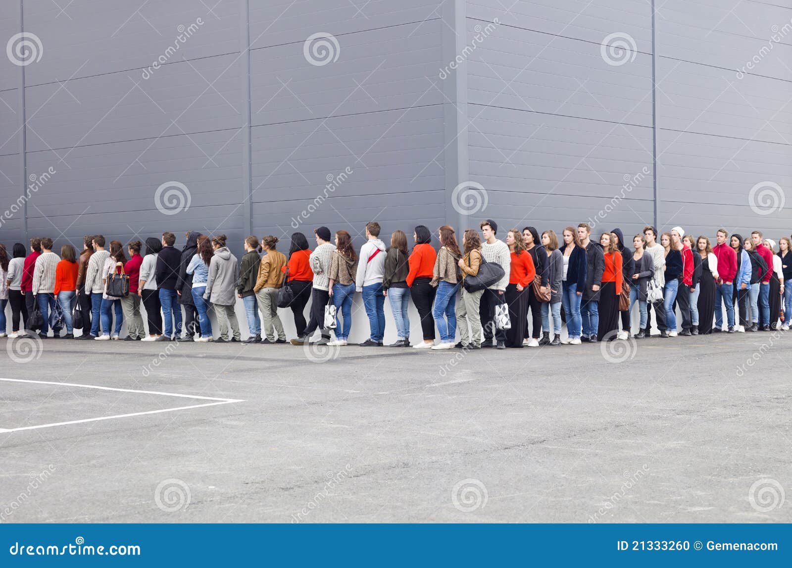 Waiting in Line stock photo. Image of casual, destinations - 21333260