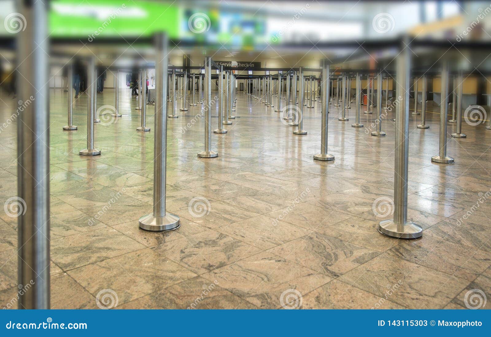Waiting Lines in the Airport or Banks and Security Post for Passenger ...