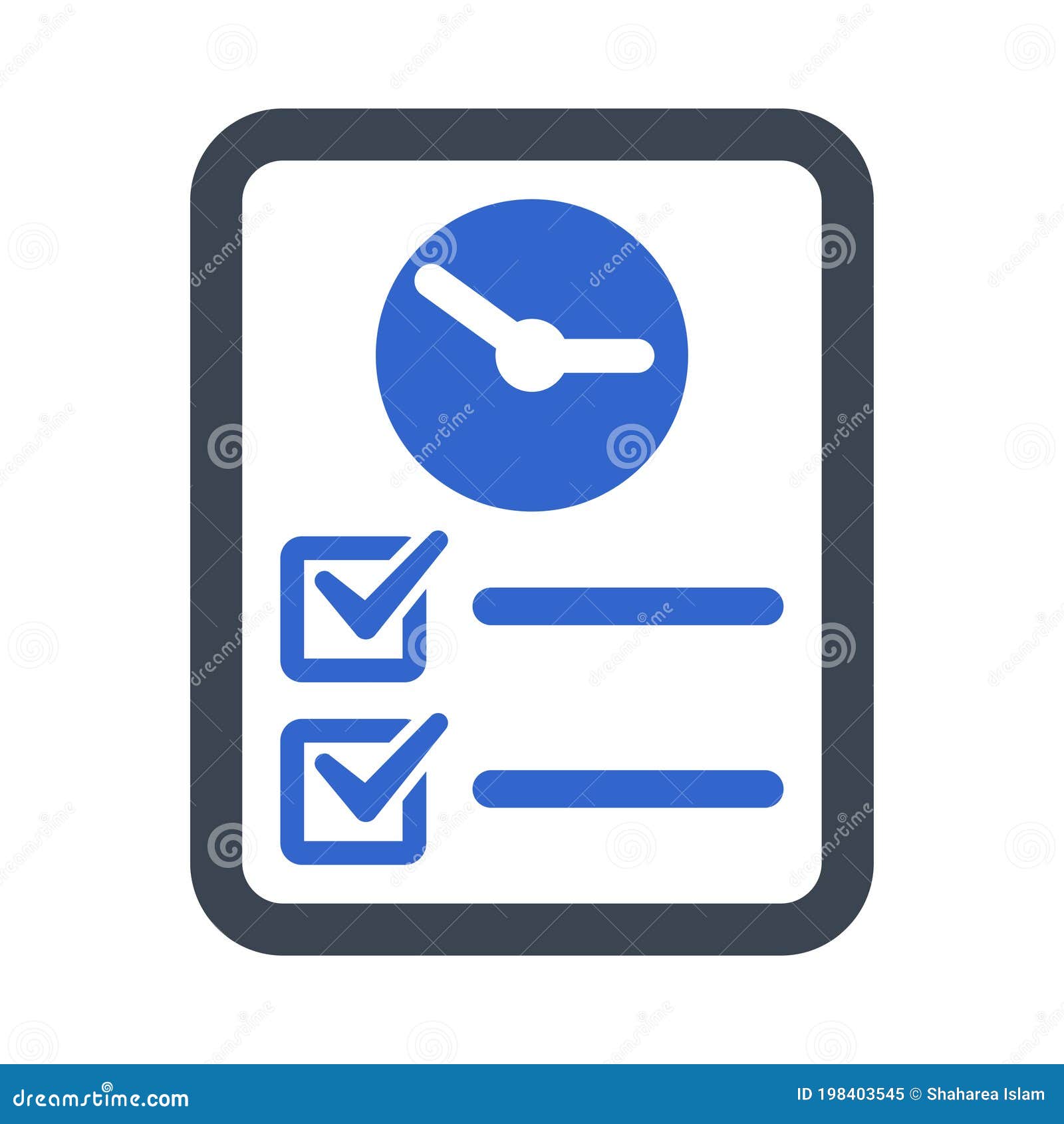 Waiting list icon stock vector. Illustration of checklist - 198403545