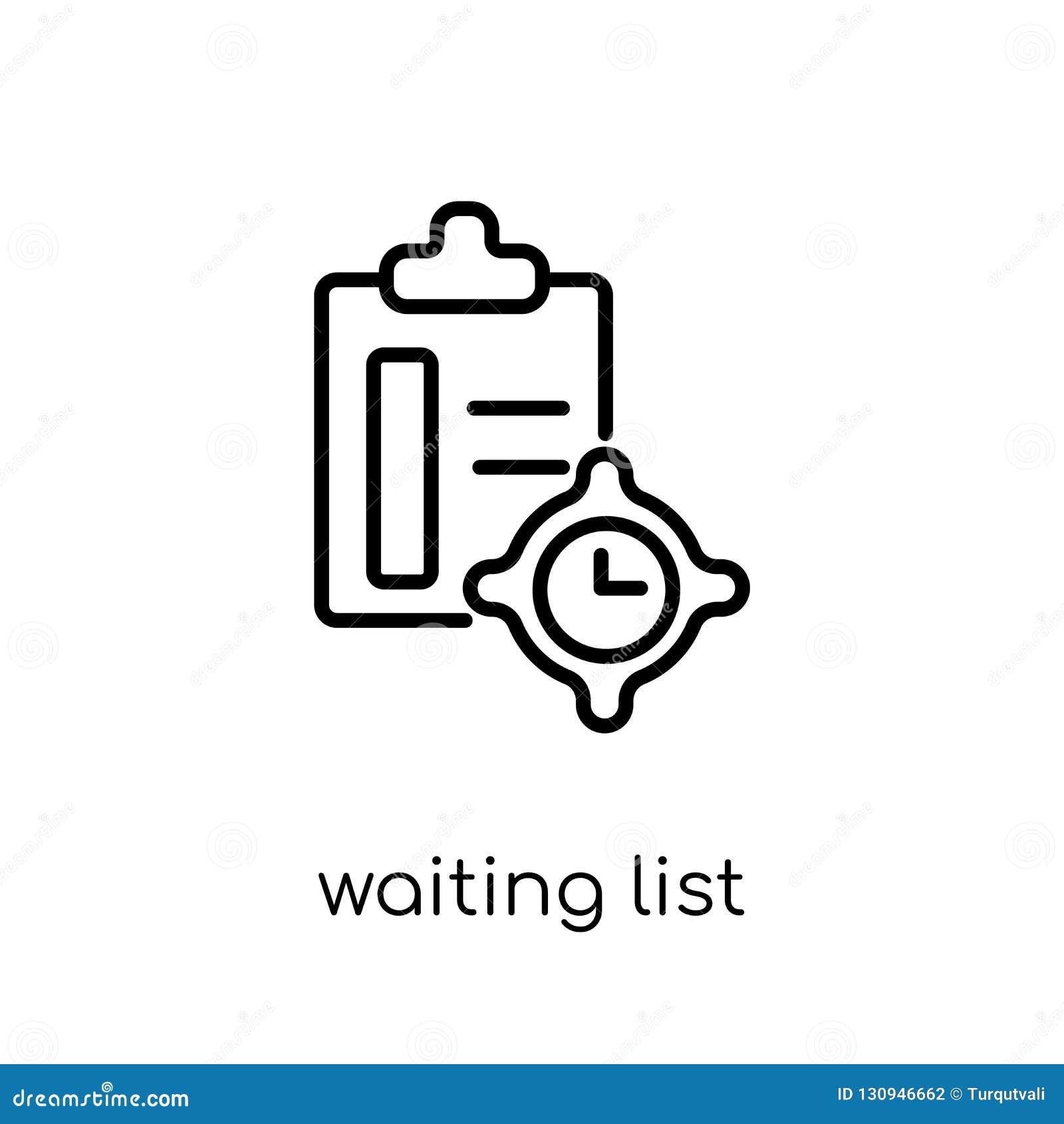 Waiting List Icon from Ecommerce Collection. Stock Vector ...
