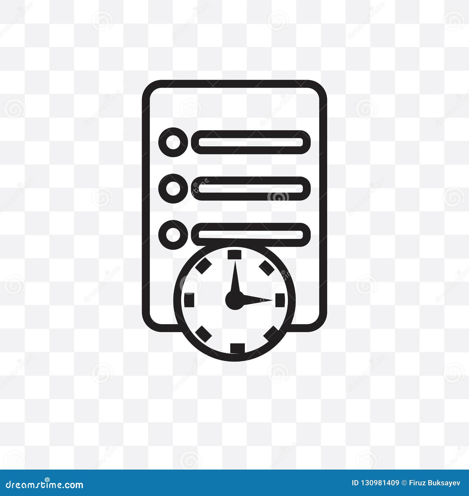 Waiting List Vector Linear Icon Isolated on Transparent Background ...