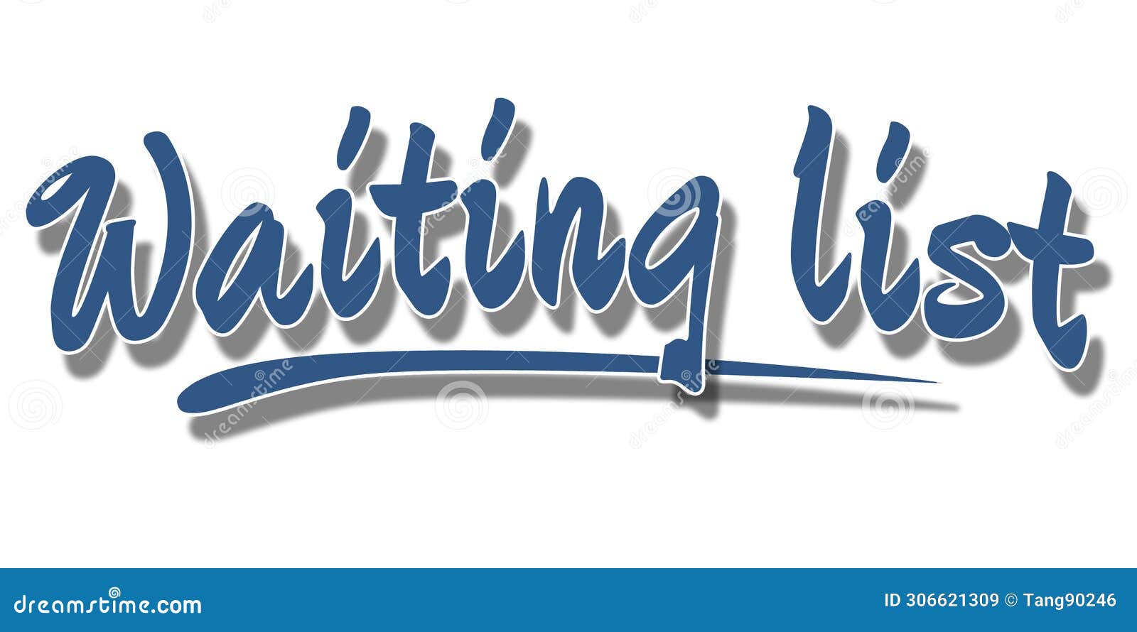 Waiting List Word Isolated on White Background Stock Illustration ...