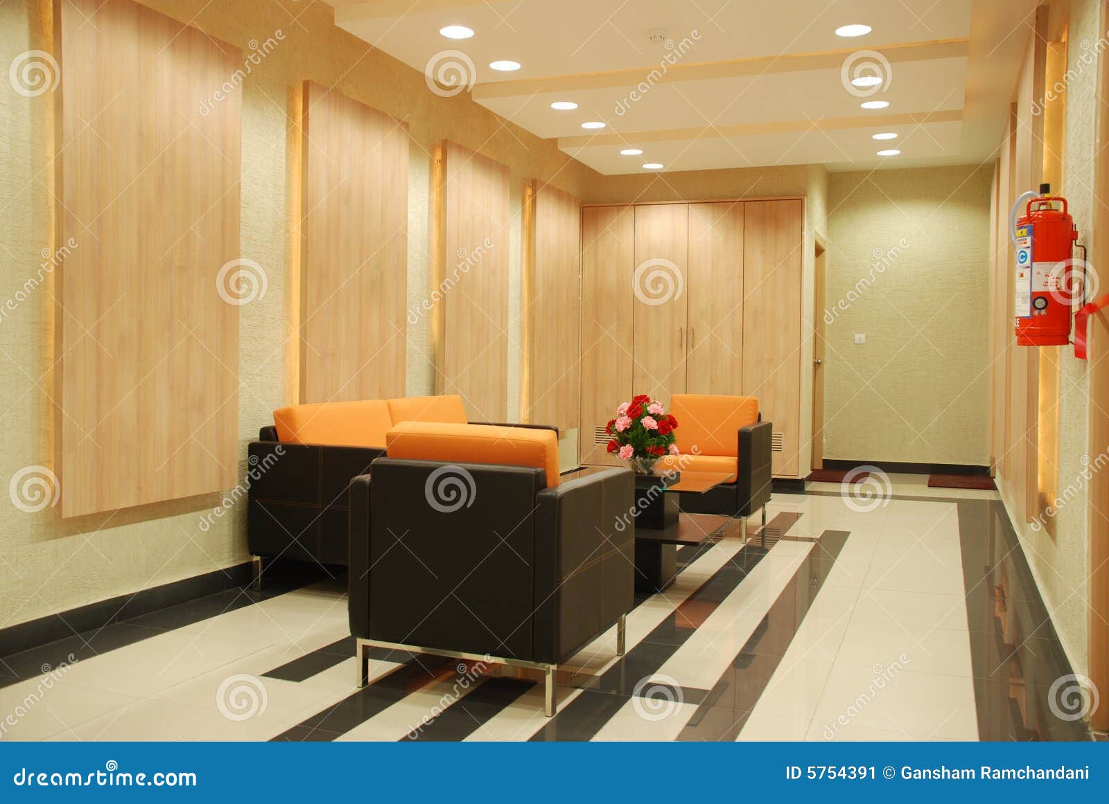 Waiting Lobby of a hotel stock image. Image of modern - 5754391