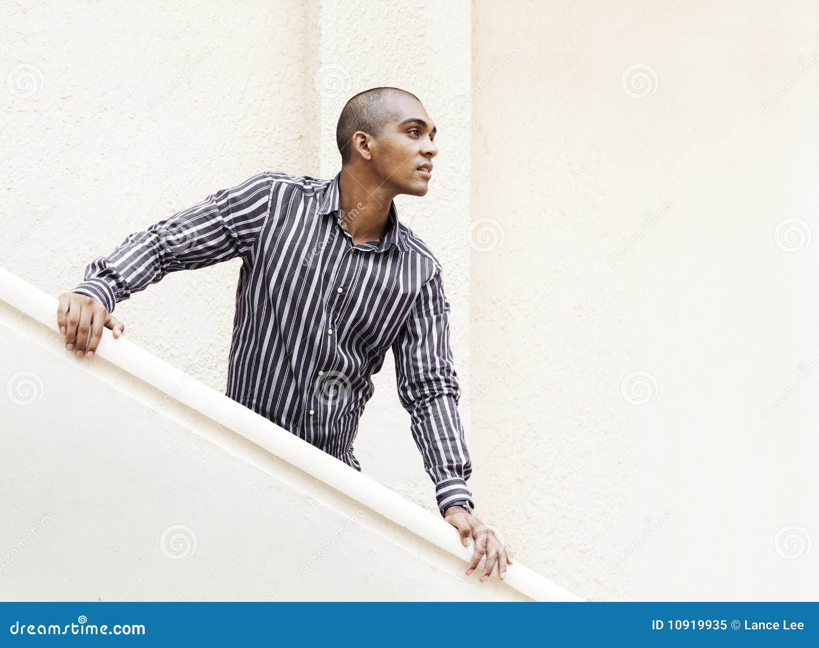 Waiting and Longing for Someone by the Stairways. Stock Image - Image ...