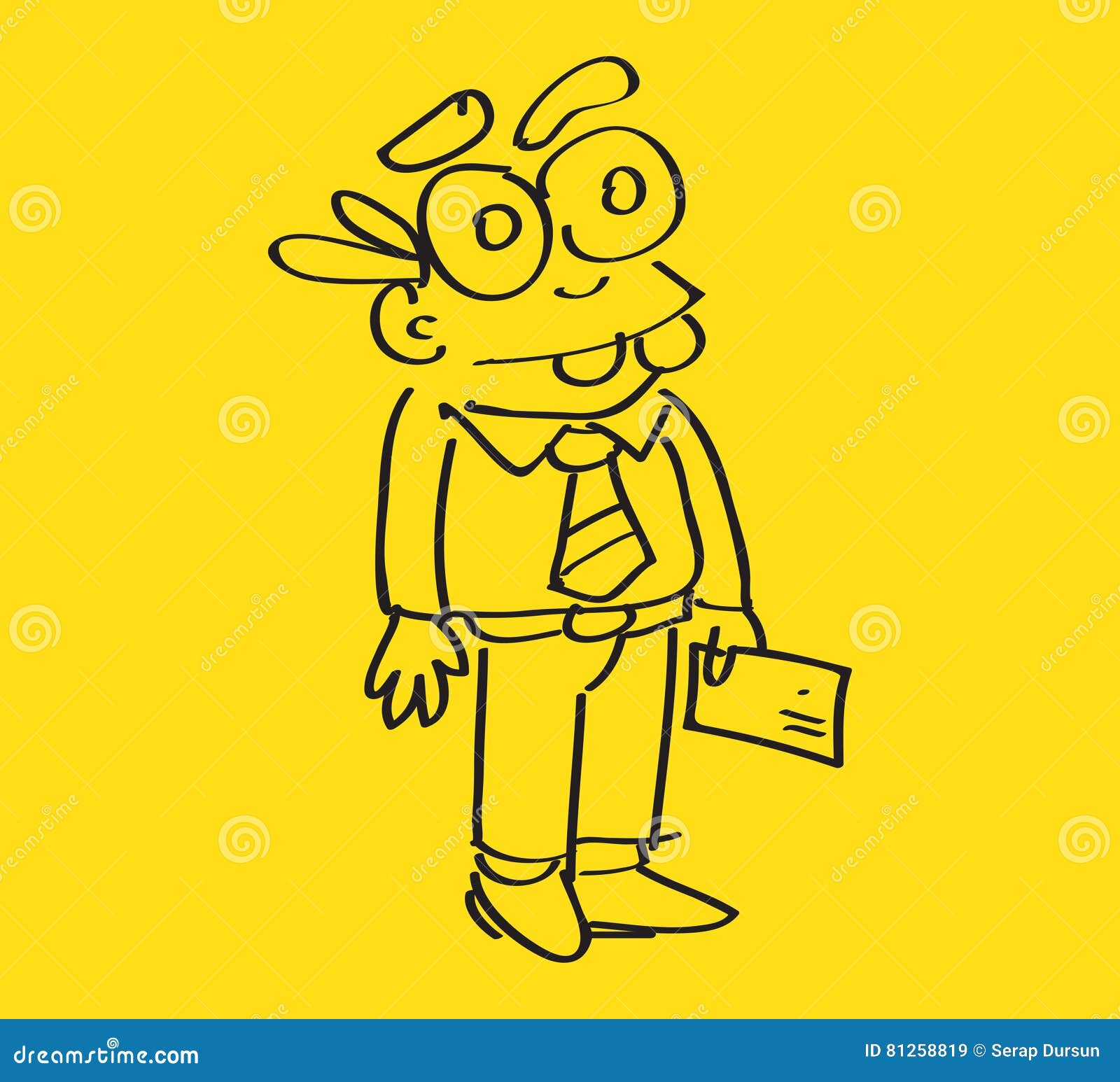 Waiting Man Cartoon Drawing Stock Vector - Illustration of character ...