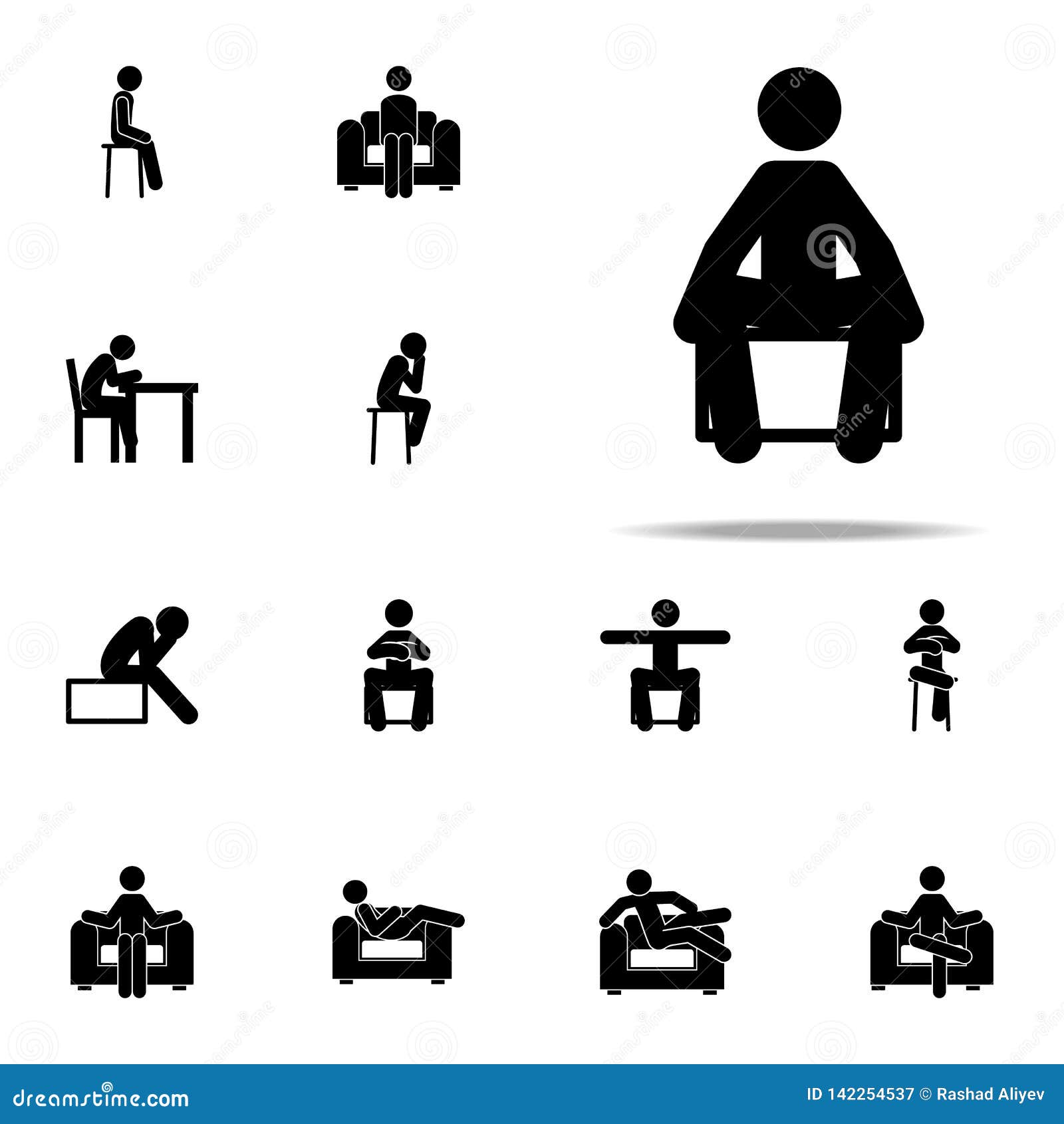 Waiting, Man, Sitting Icon. Man Sitting on Icons Universal Set for Web ...