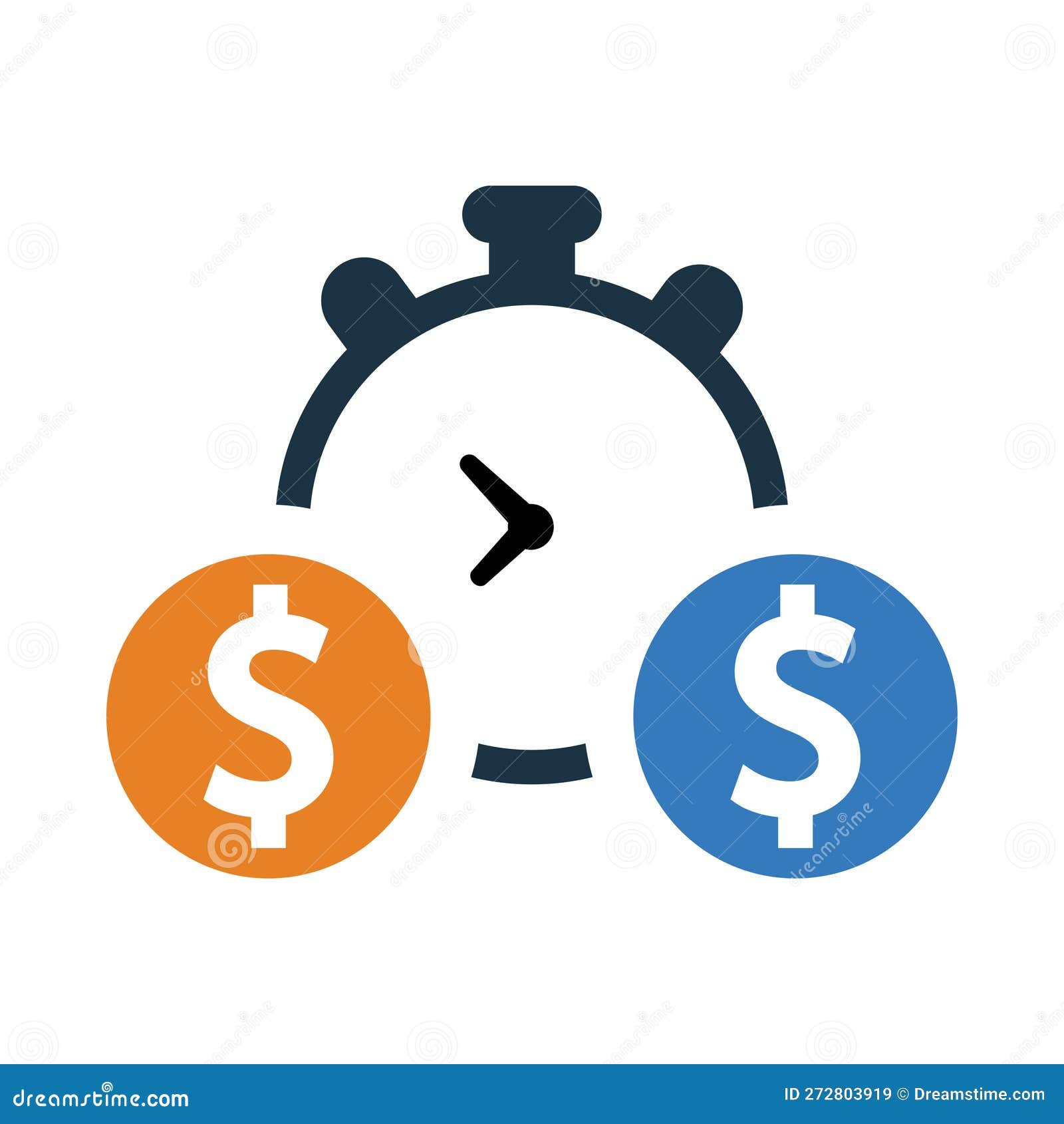 Waiting, Money, Clock, Time, Time on Money Icon Stock Vector ...