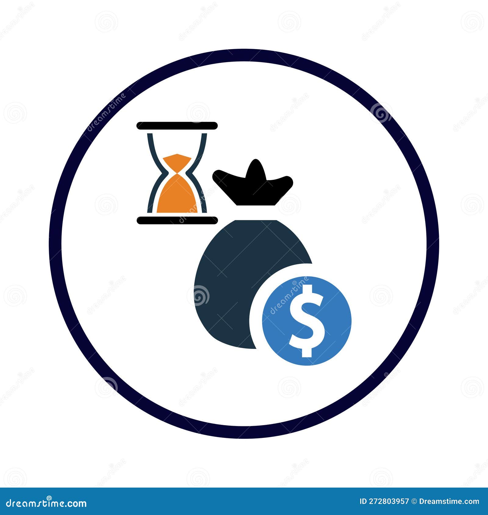 Waiting, Money, Hourglass, Currency Waiting Icon Stock Vector ...