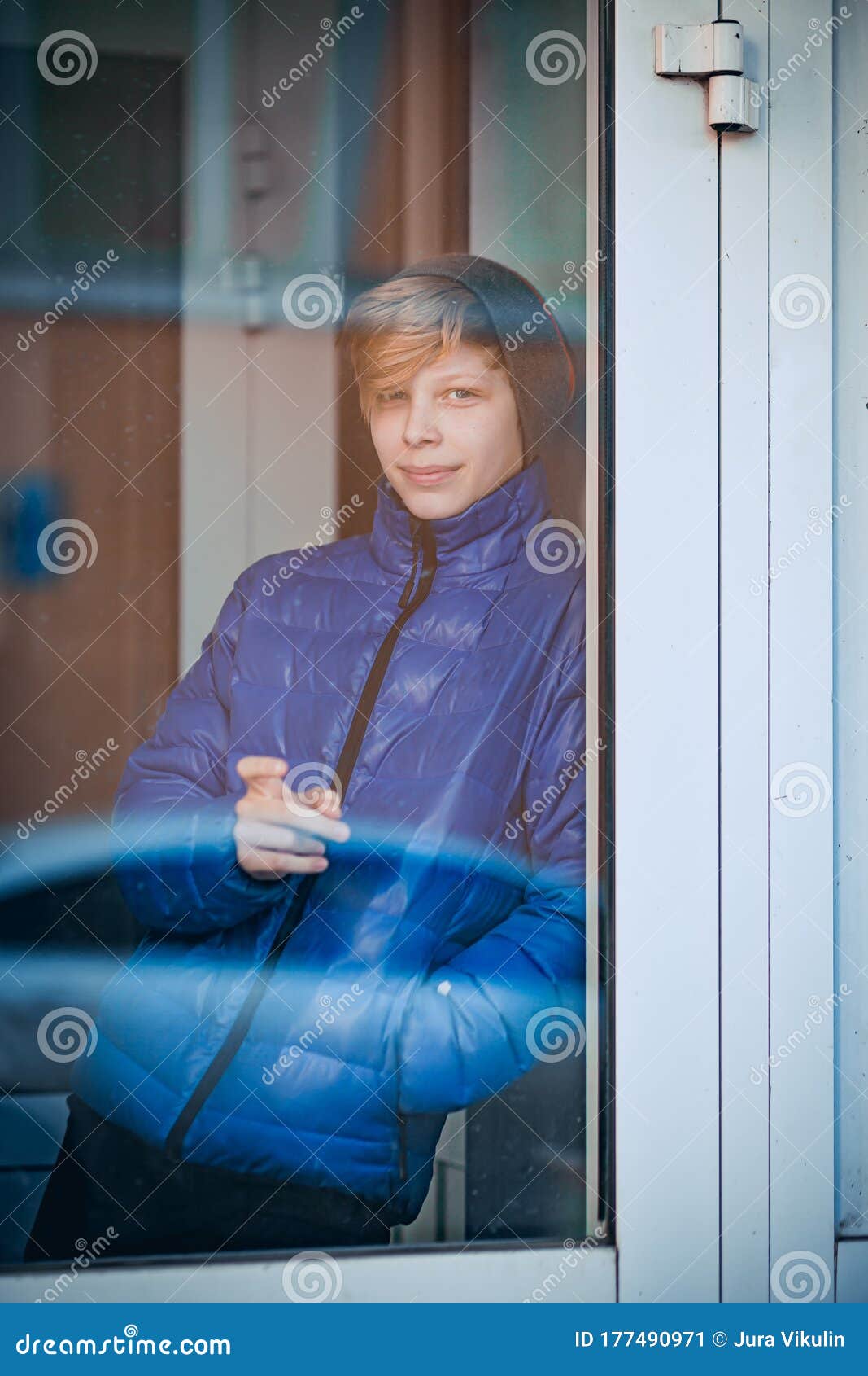 Waiting outside the door stock image. Image of people - 177490971