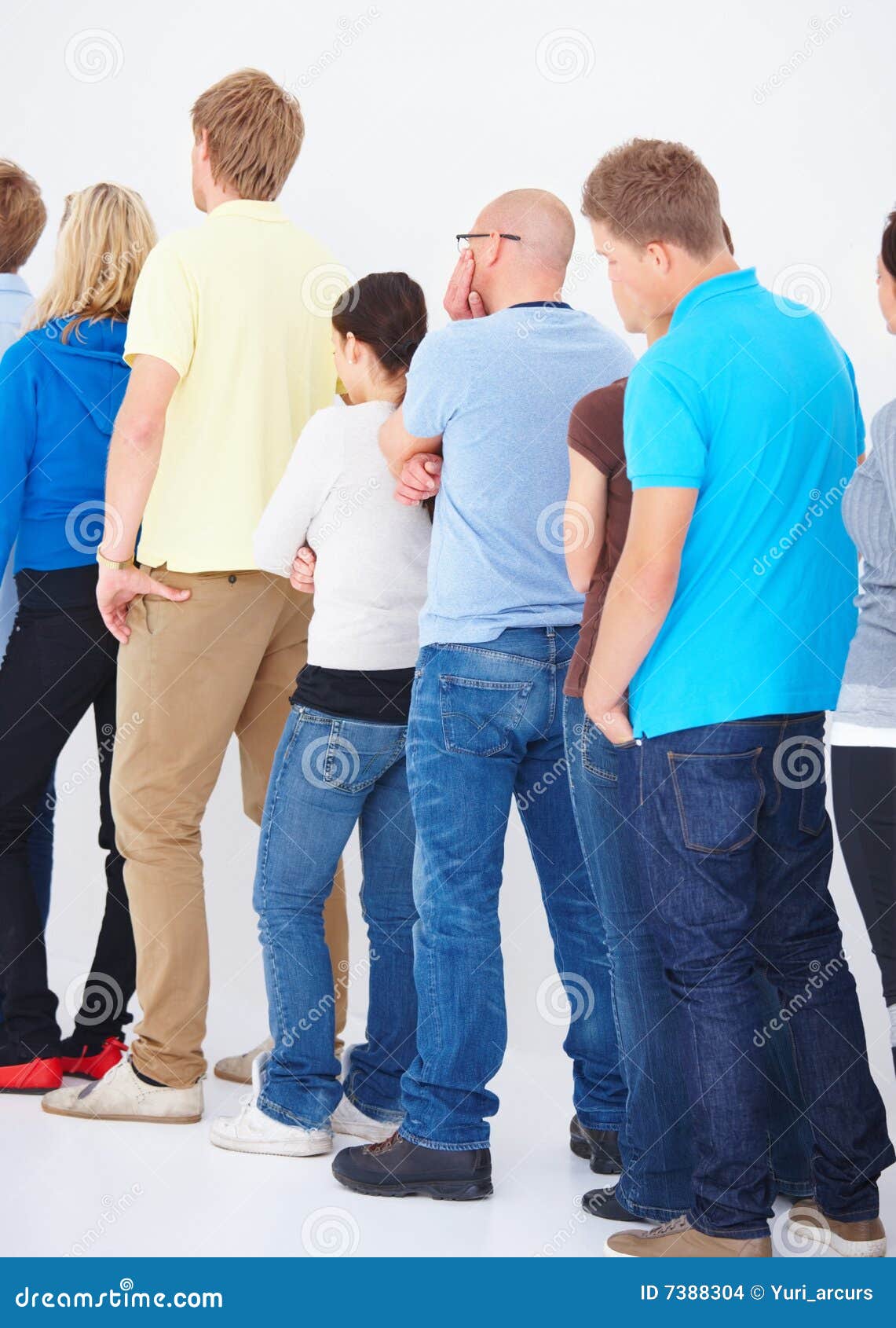 Waiting in the Queue - People Stock Photo - Image of beauty, background ...