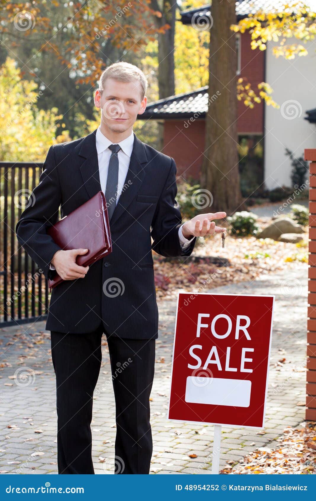 Waiting real estate agent stock photo. Image of estate - 48954252