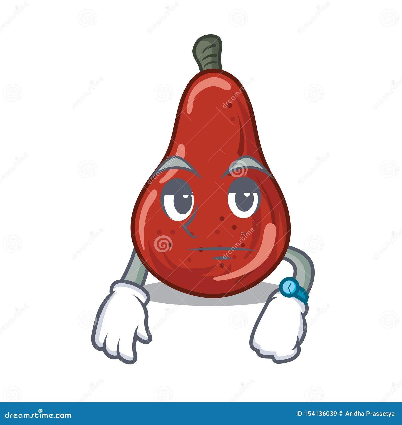 Waiting Red Pears Put into Cartoon Fridge Stock Vector - Illustration ...