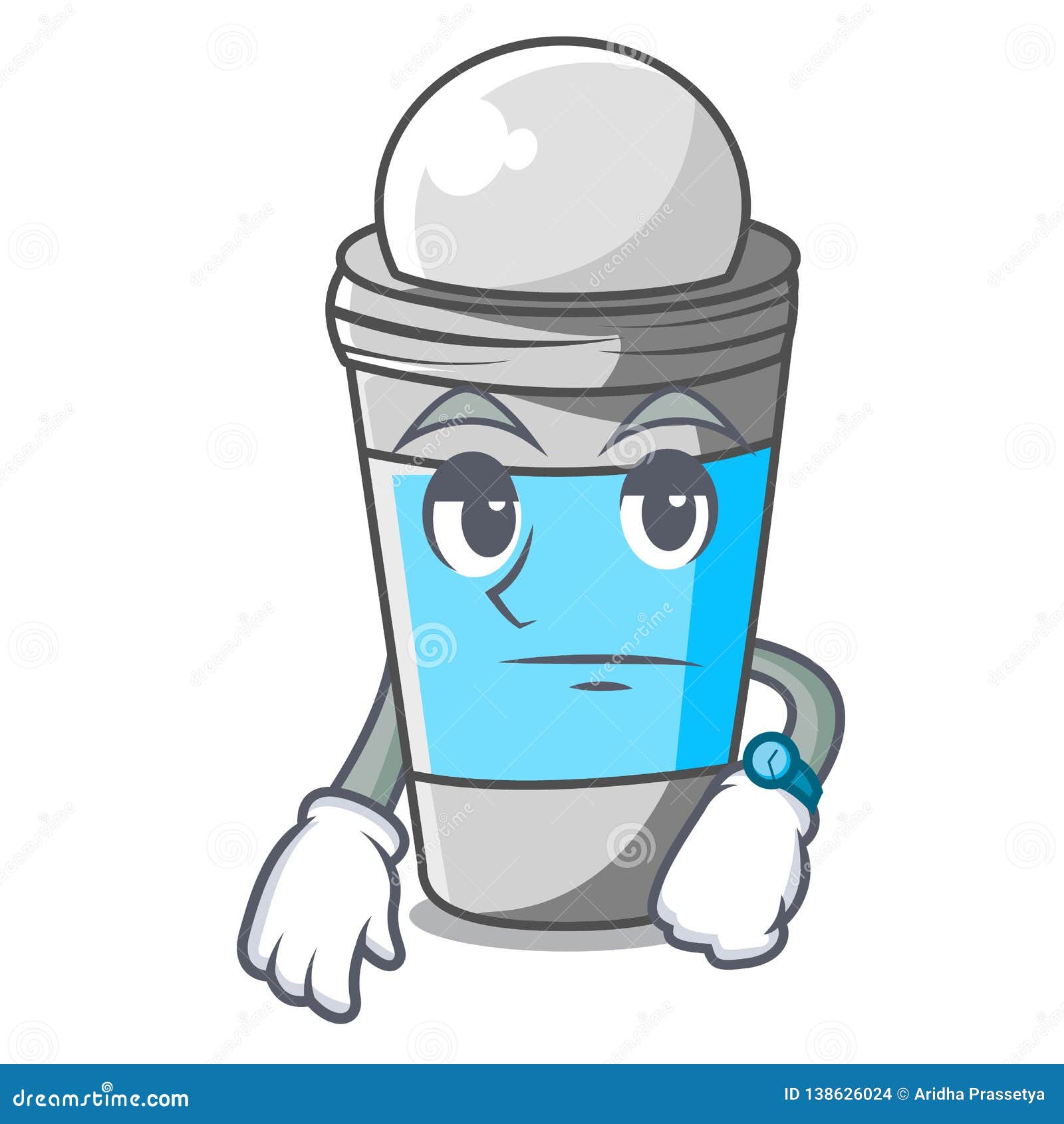 Waiting Roll on Deodorant Isolated with Cartoon Stock Vector ...