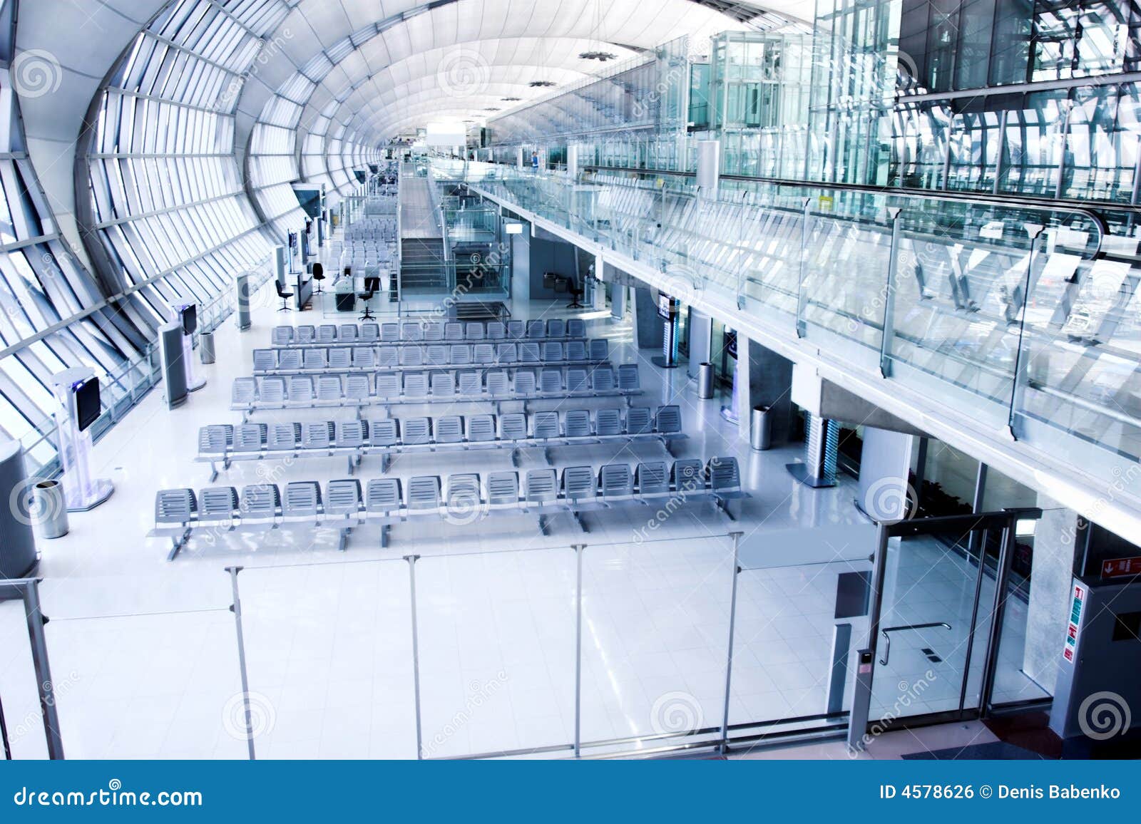 Waiting Room Gate, Place in Airport Stock Photo - Image of center, mall ...