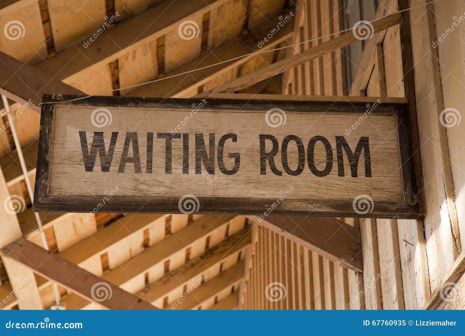 Waiting Room Sign stock image. Image of waiting, sign - 67760935