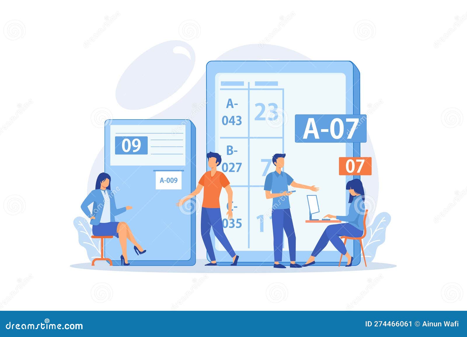 Waiting Room with Ticket System. Customer Management Method Stock ...