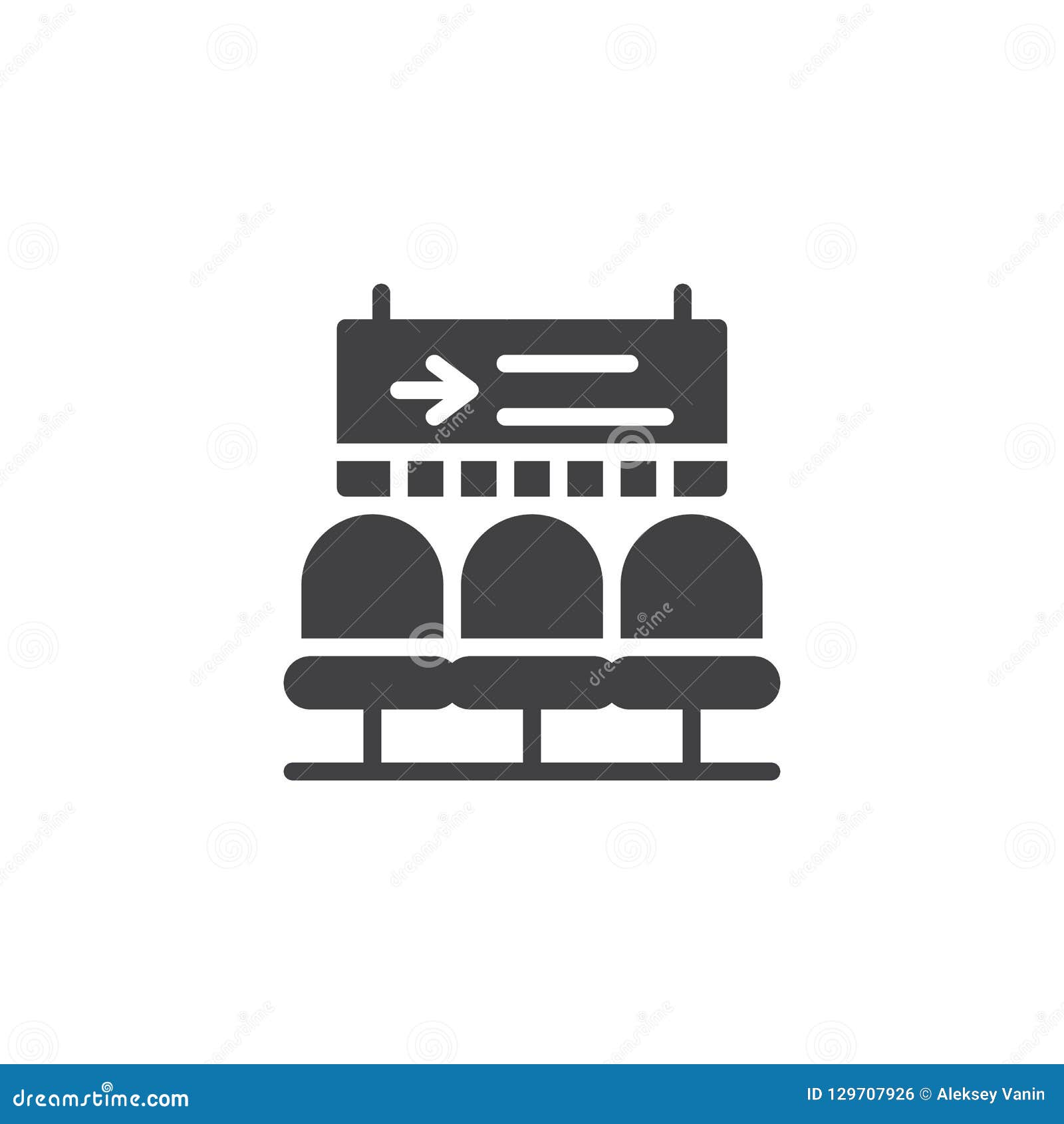 Waiting room vector icon stock vector. Illustration of design - 129707926