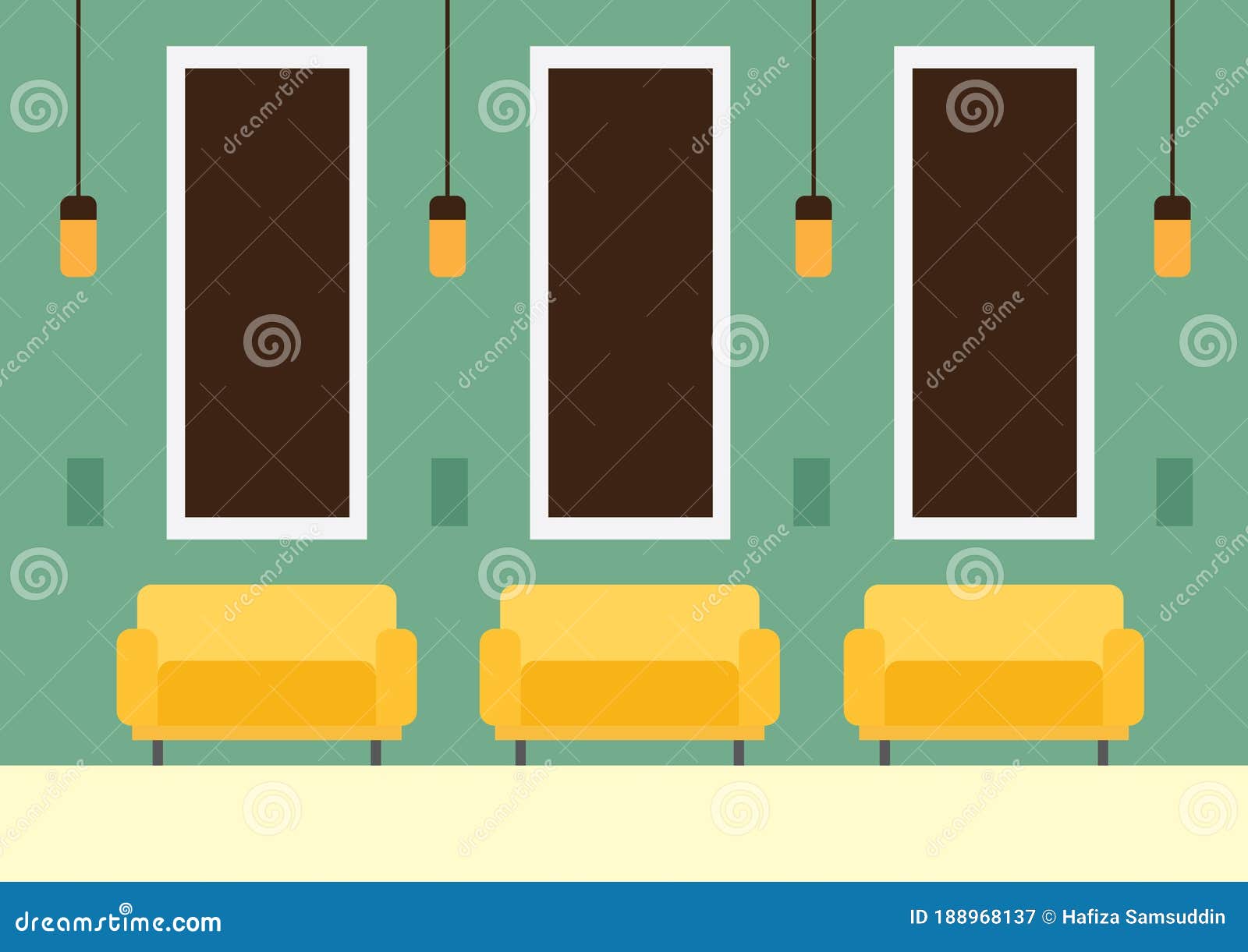 Waiting Room. Vector Illustration Decorative Design Stock Vector ...