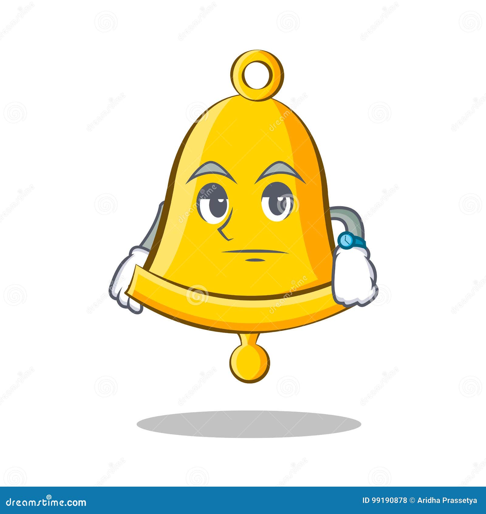 Waiting School Bell Character Cartoon Stock Vector - Illustration of ...