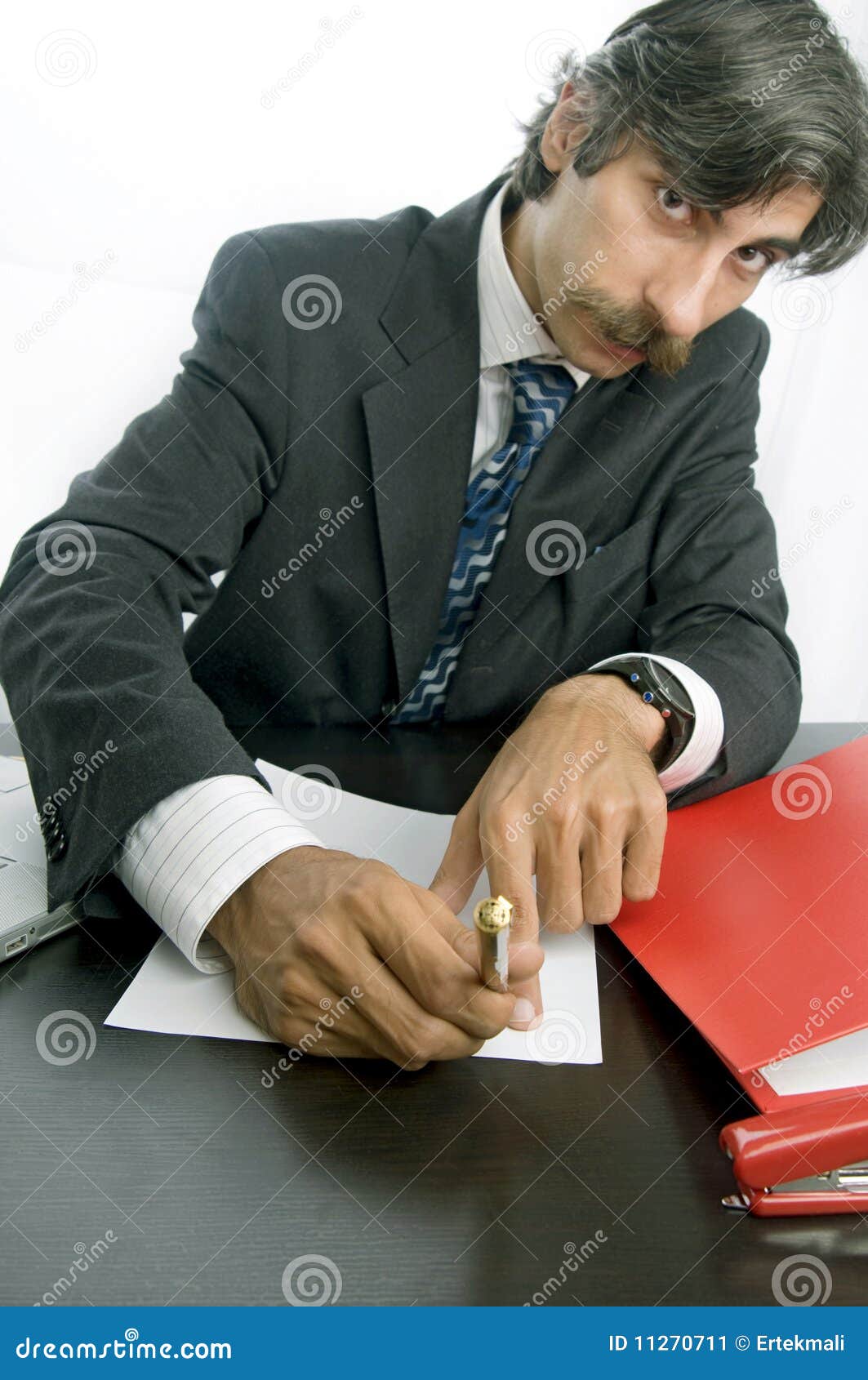 Waiting for a signature stock image. Image of businessman - 11270711