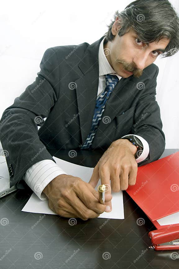 Waiting for a signature stock image. Image of businessman - 11270711
