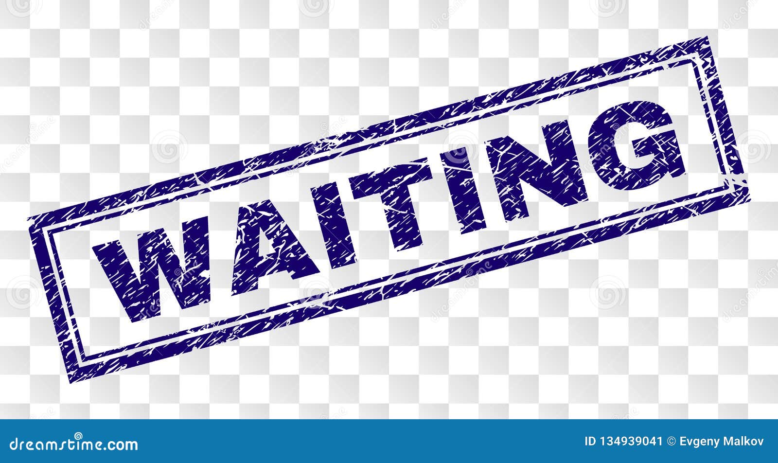 Grunge WAITING Rectangle Stamp Stock Vector - Illustration of imprint ...