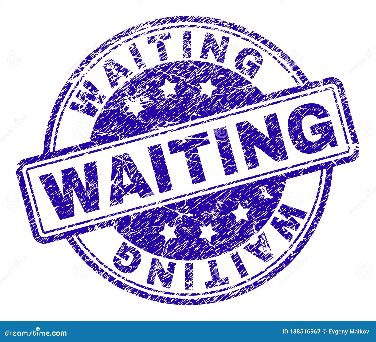 Scratched Textured WAITING Stamp Seal Stock Vector - Illustration of ...