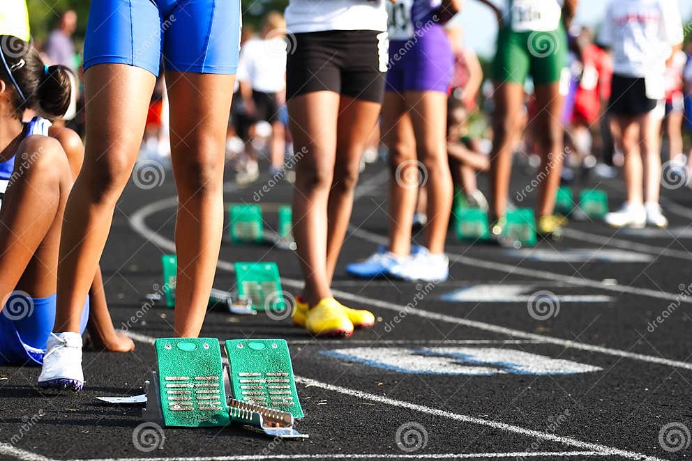 Waiting at the Starting Line Stock Photo - Image of runner, track: 7442558