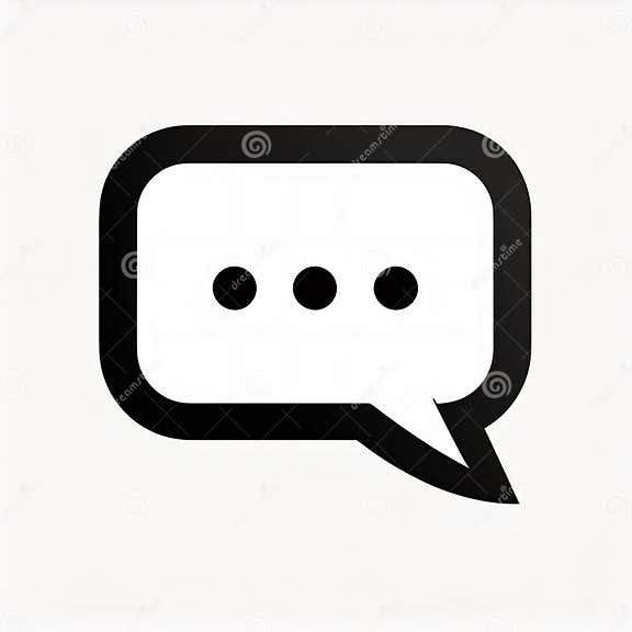 Waiting Symbol with Three Black Dots Inside a White Rounded Rectangle ...