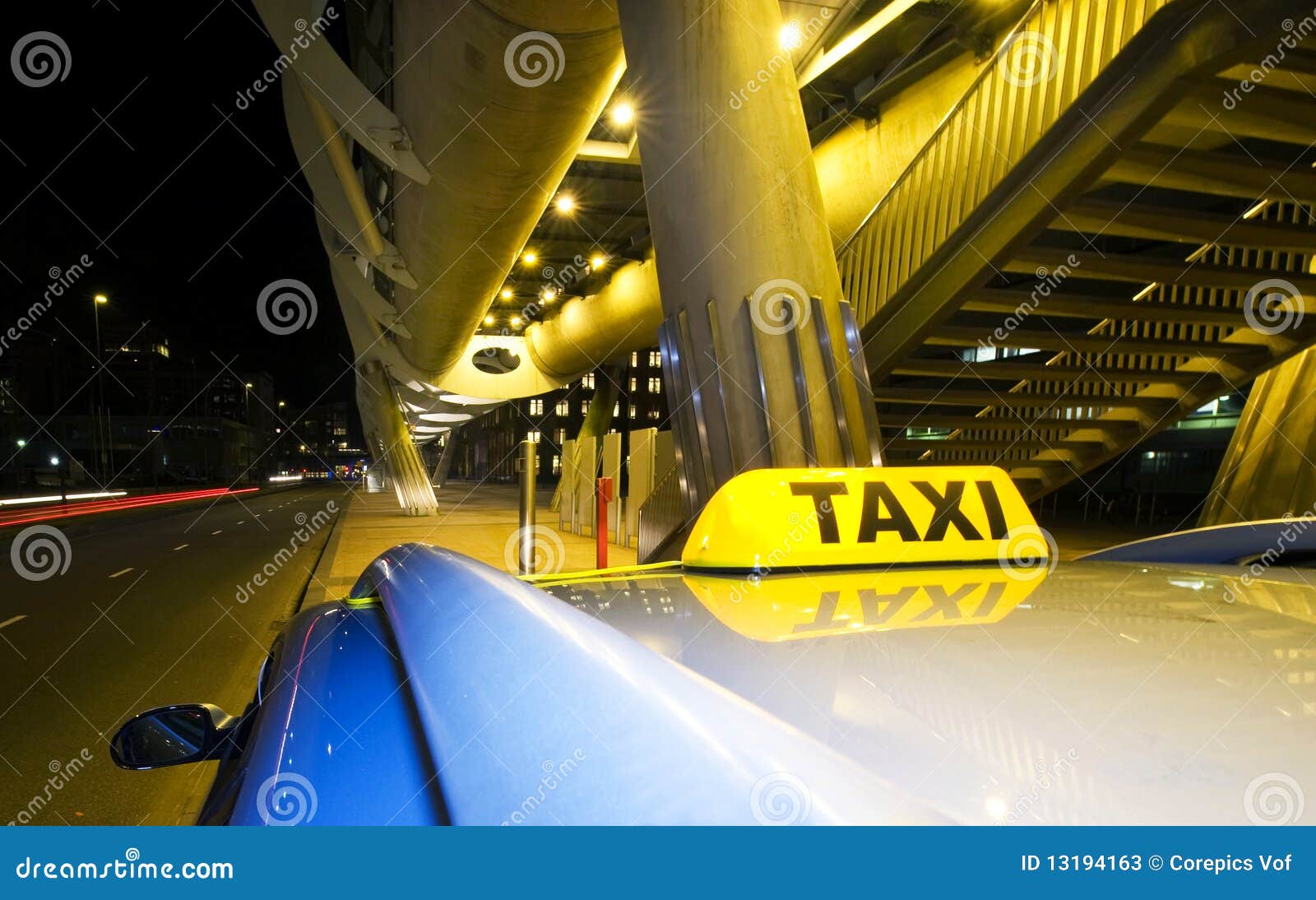 Waiting taxi stock image. Image of perspective, sign - 13194163