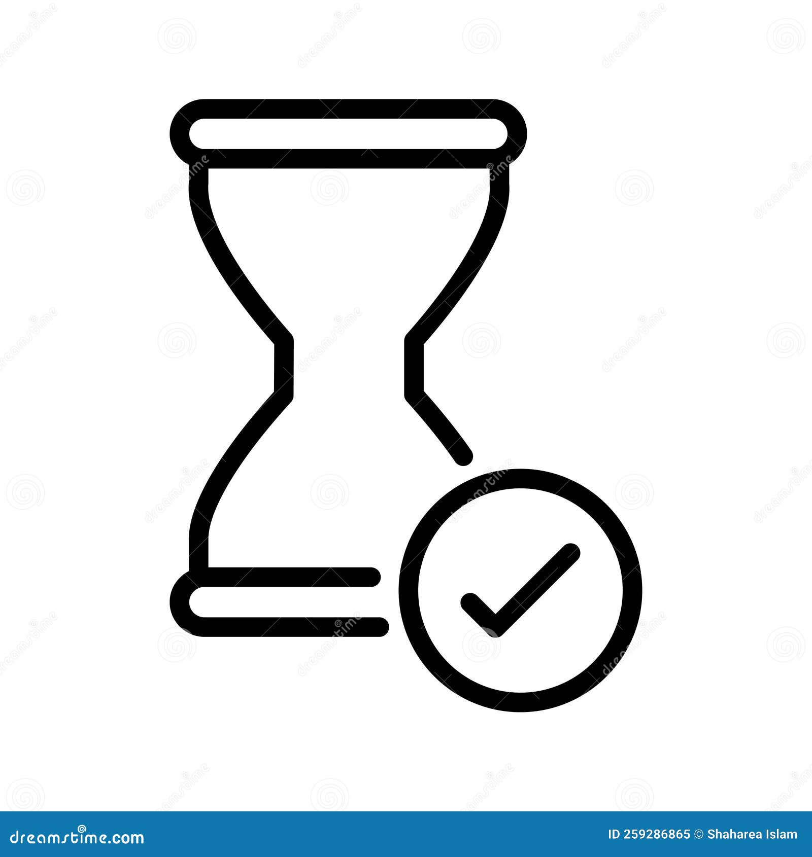 Waiting time icon stock vector. Illustration of activity - 259286865