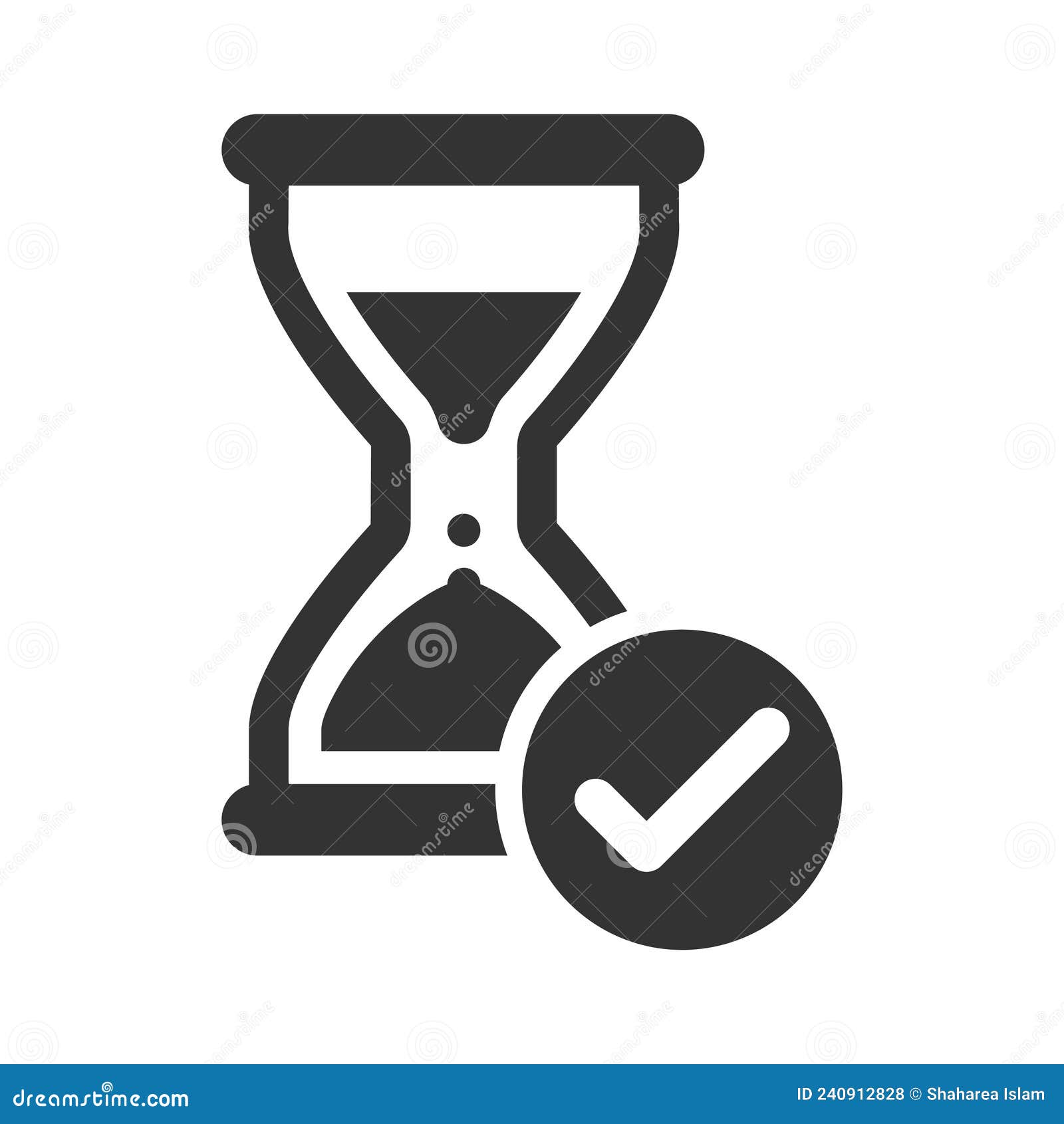 Waiting time icon stock vector. Illustration of hourglass - 240912828