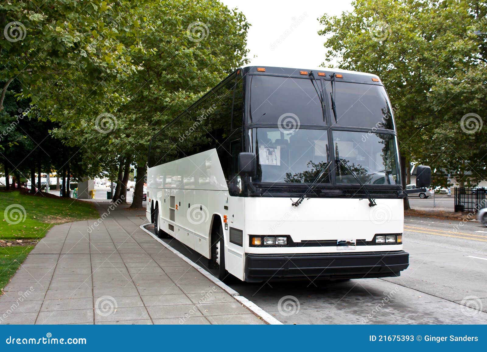 Waiting Tour Bus stock image. Image of road, travelers - 21675393