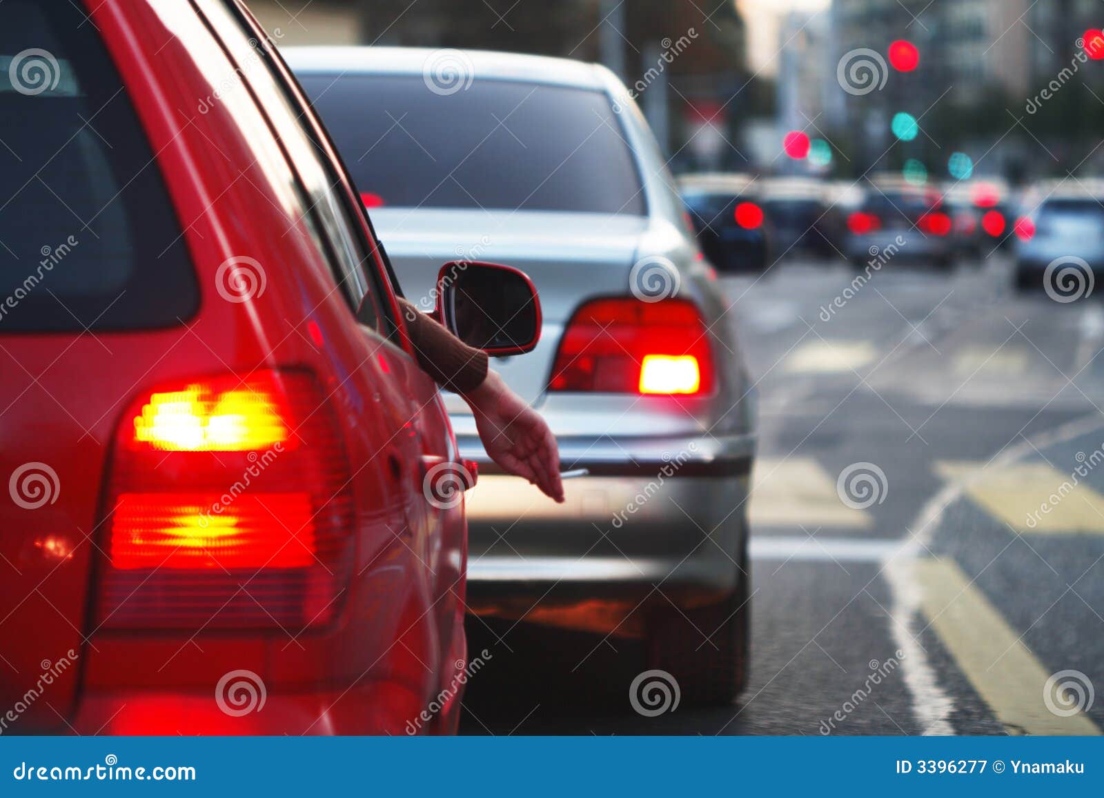 Waiting for the Traffic Light Stock Image - Image of rush, auto: 3396277