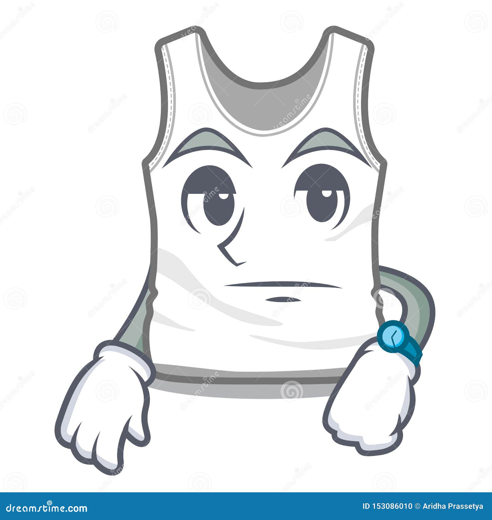 Waiting Undershirt Hanging on the Character Wall Stock Vector ...