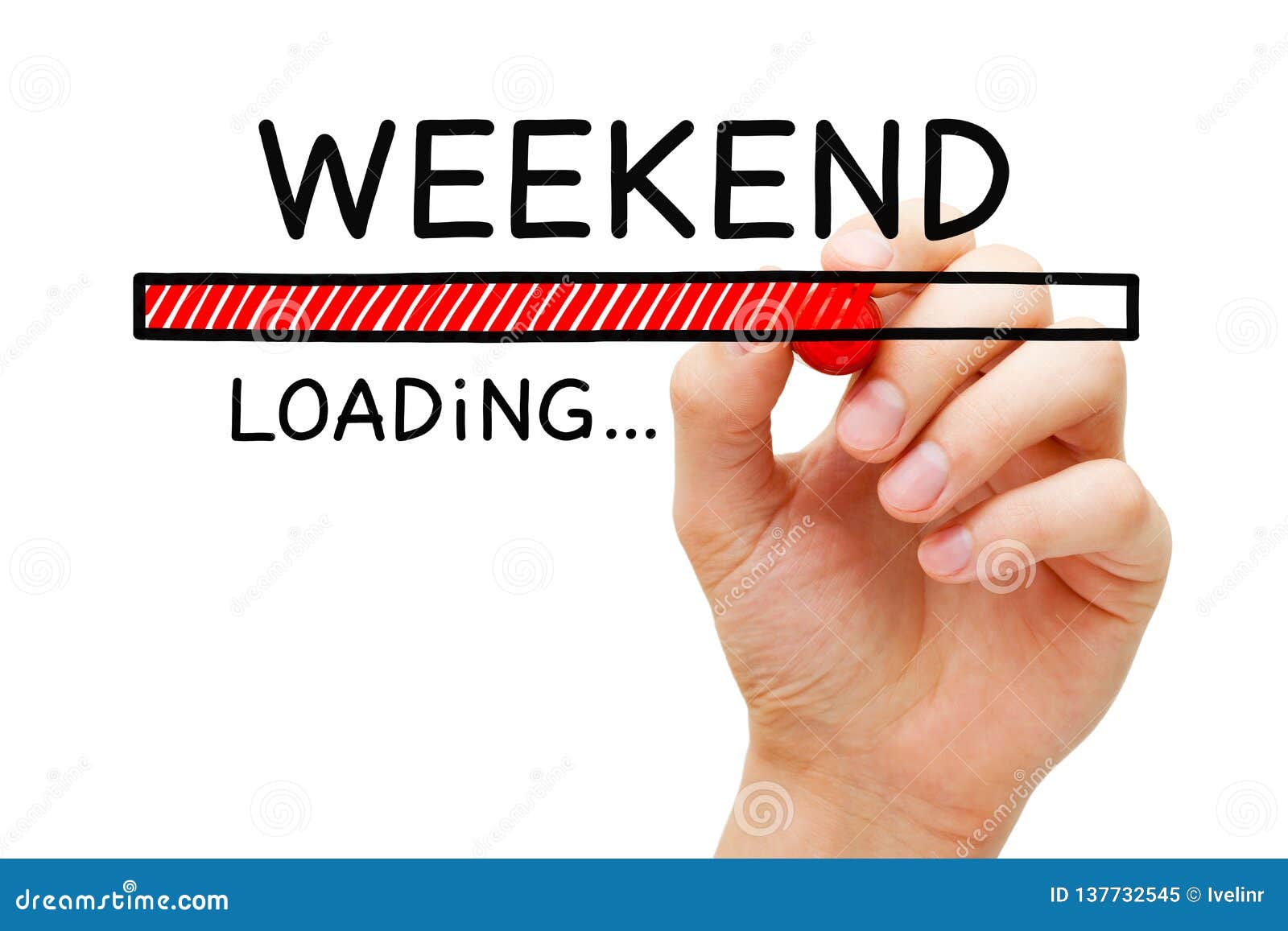 Waiting for the Weekend Loading Bar Concept Stock Image - Image of good ...