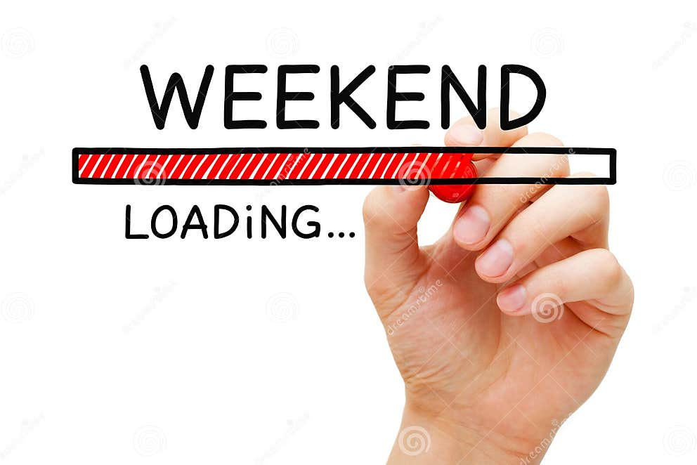 Waiting for the Weekend Loading Bar Concept Stock Image - Image of good ...