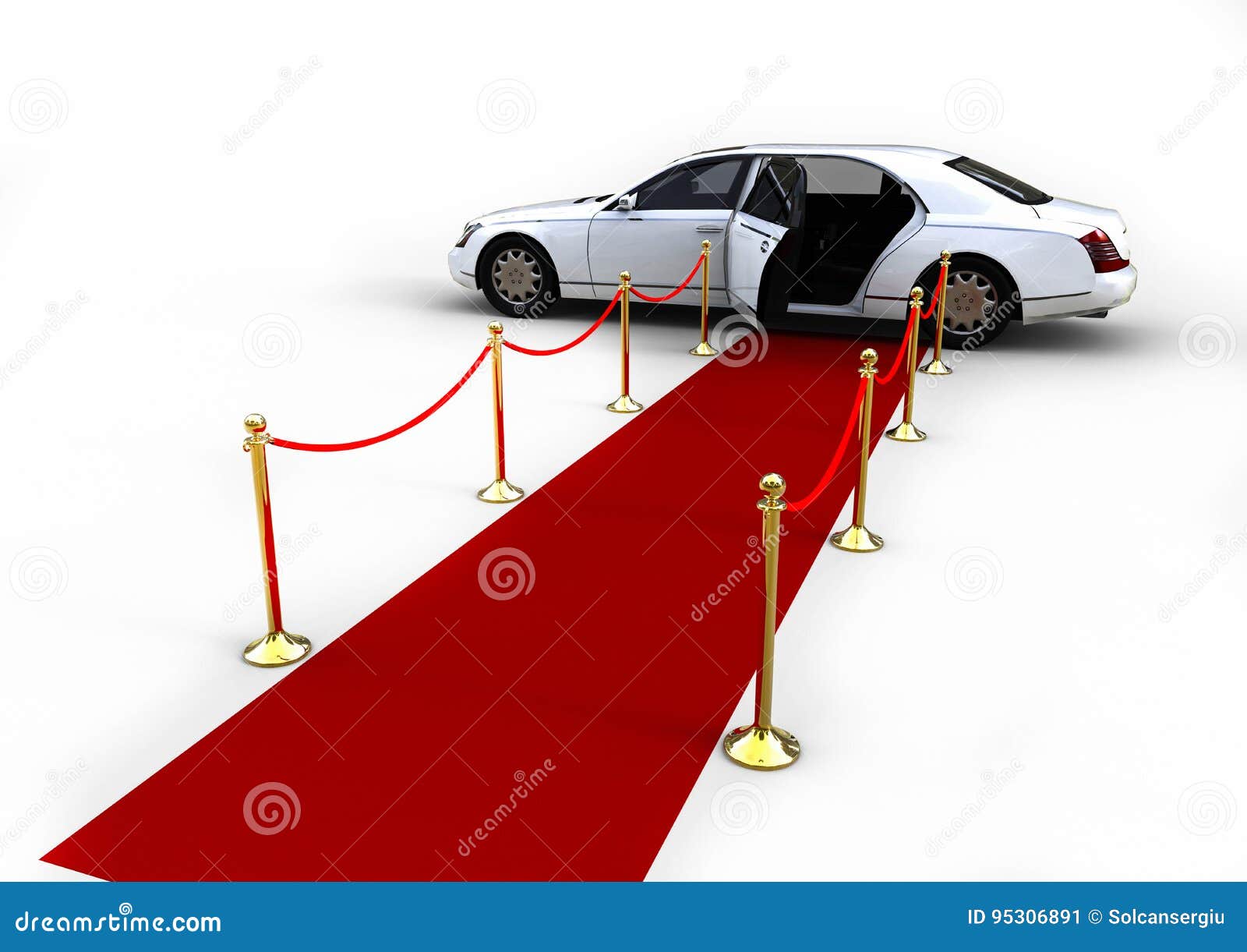 Waiting white limousine stock illustration. Illustration of lifestyle ...