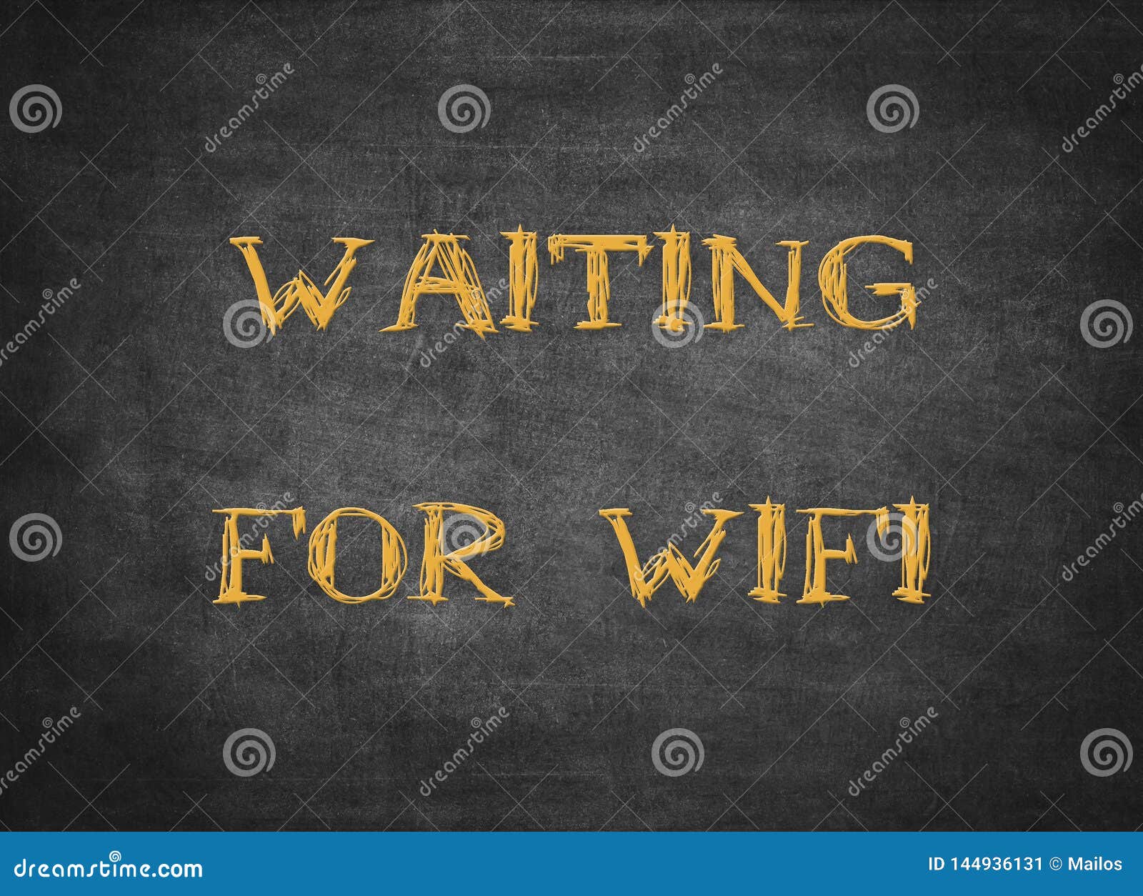 Waiting Wifi Internet Computer Signal Typography Type Stock Image ...