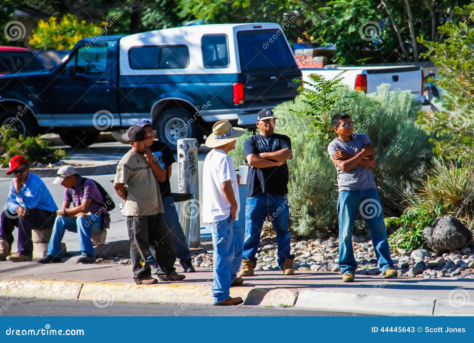 Waiting for Work editorial stock photo. Image of labor - 44445643