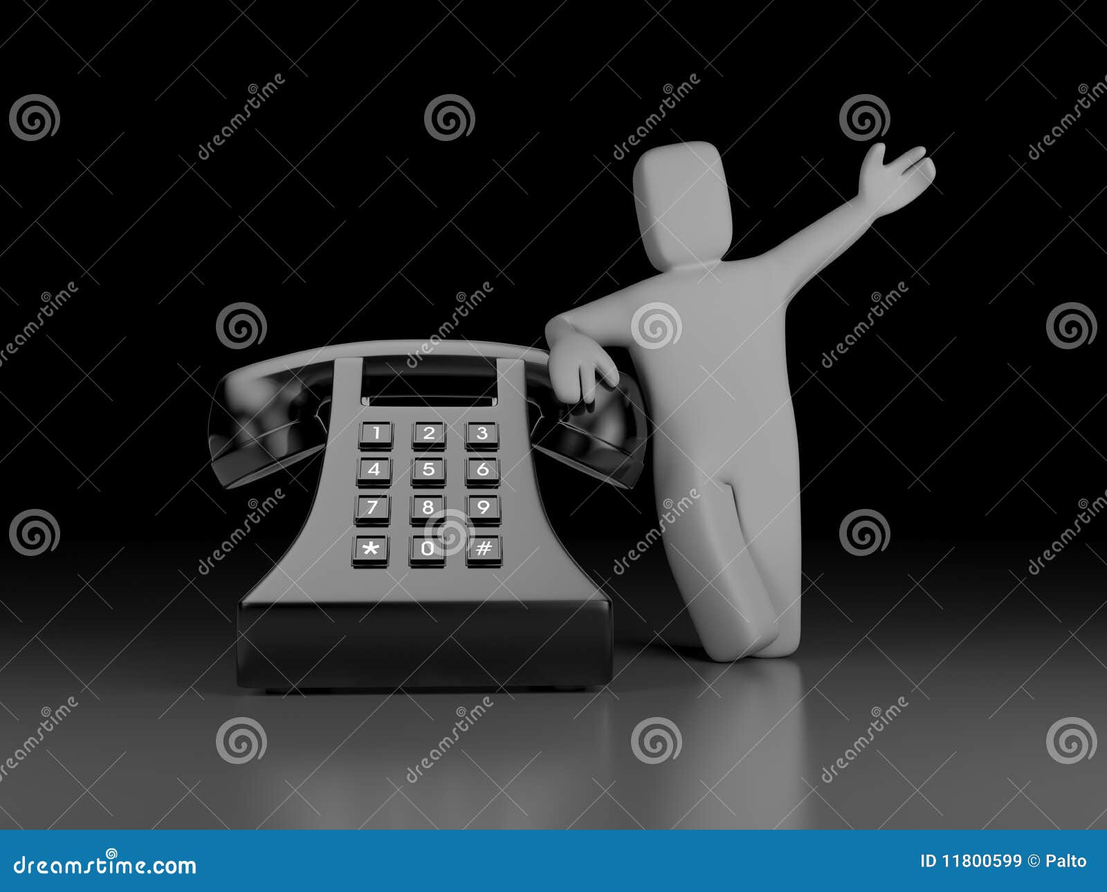 Waiting your calls stock illustration. Illustration of isolated - 11800599